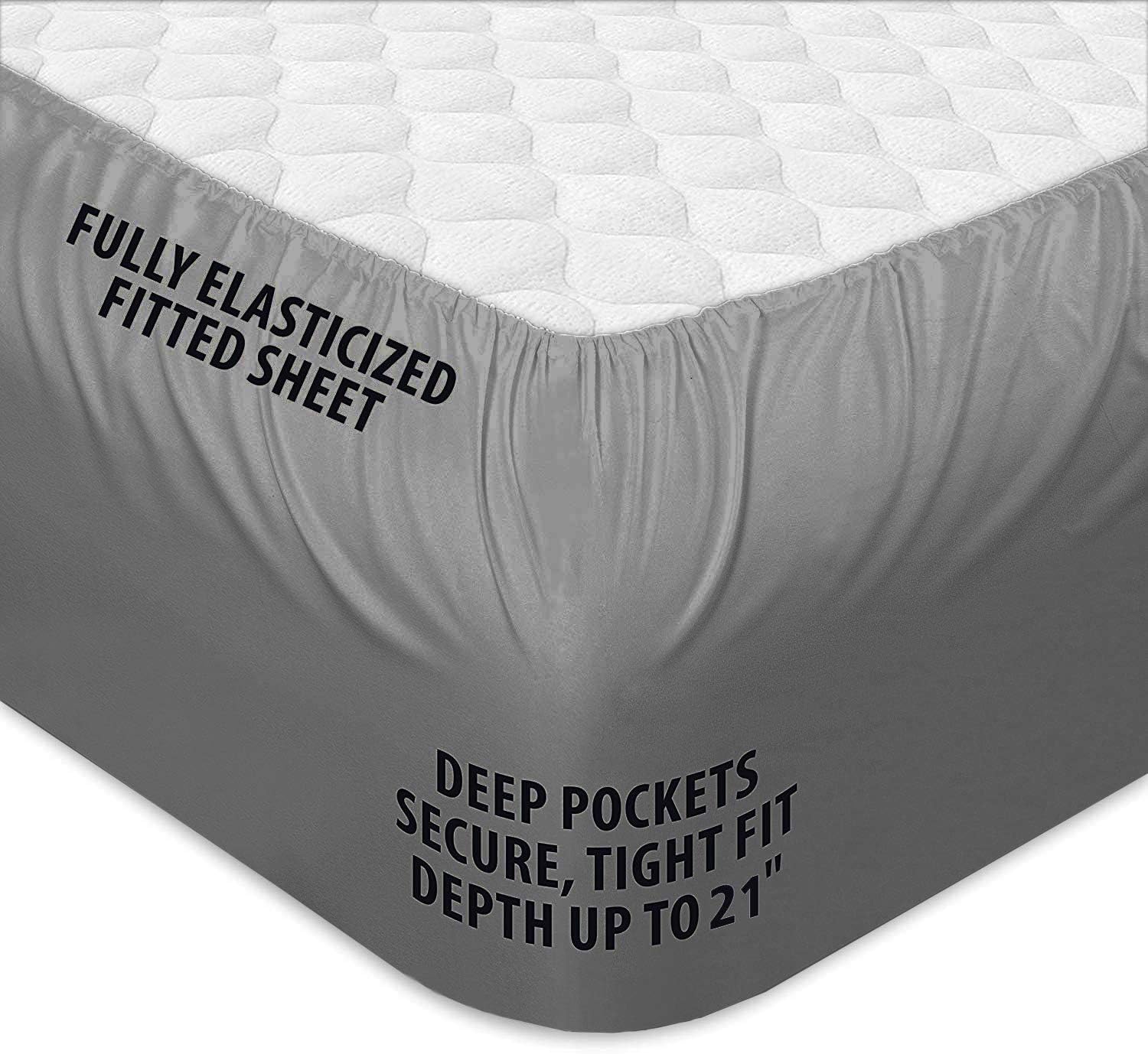 TEXARTIST Queen Mattress Pad Cover Cooling Mattress Topper Pillow Top Mattress Cover Quilted Fitted Mattress Protector with 8-21 Inch Deep Pocket