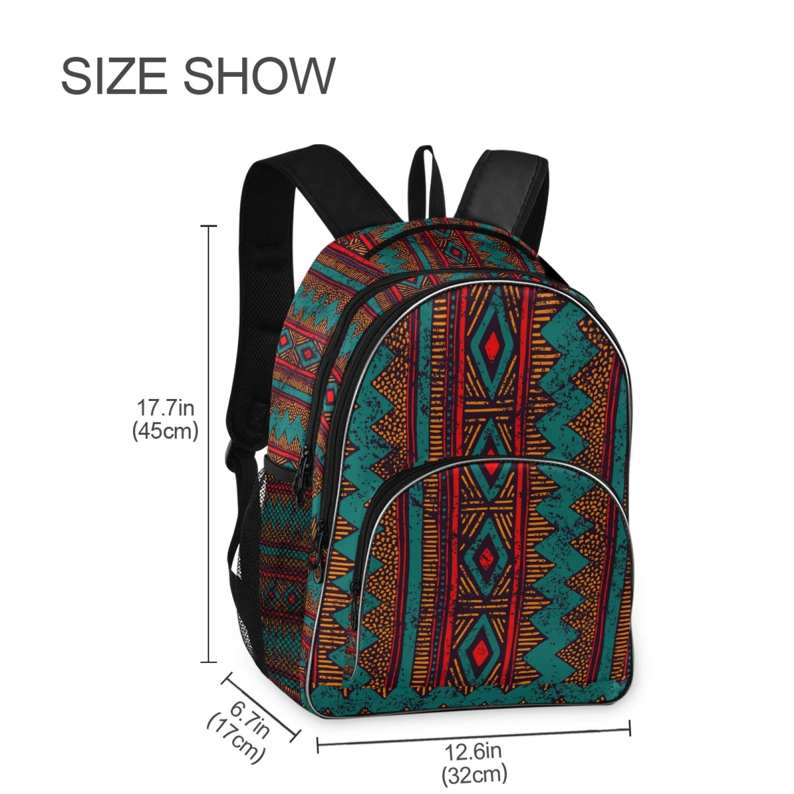 ALAZA Ethnic Aztec Tribal Geometric Backpack Daypack Laptop Work Travel College Bag for Men Women Fits 15.6 Inch Laptop