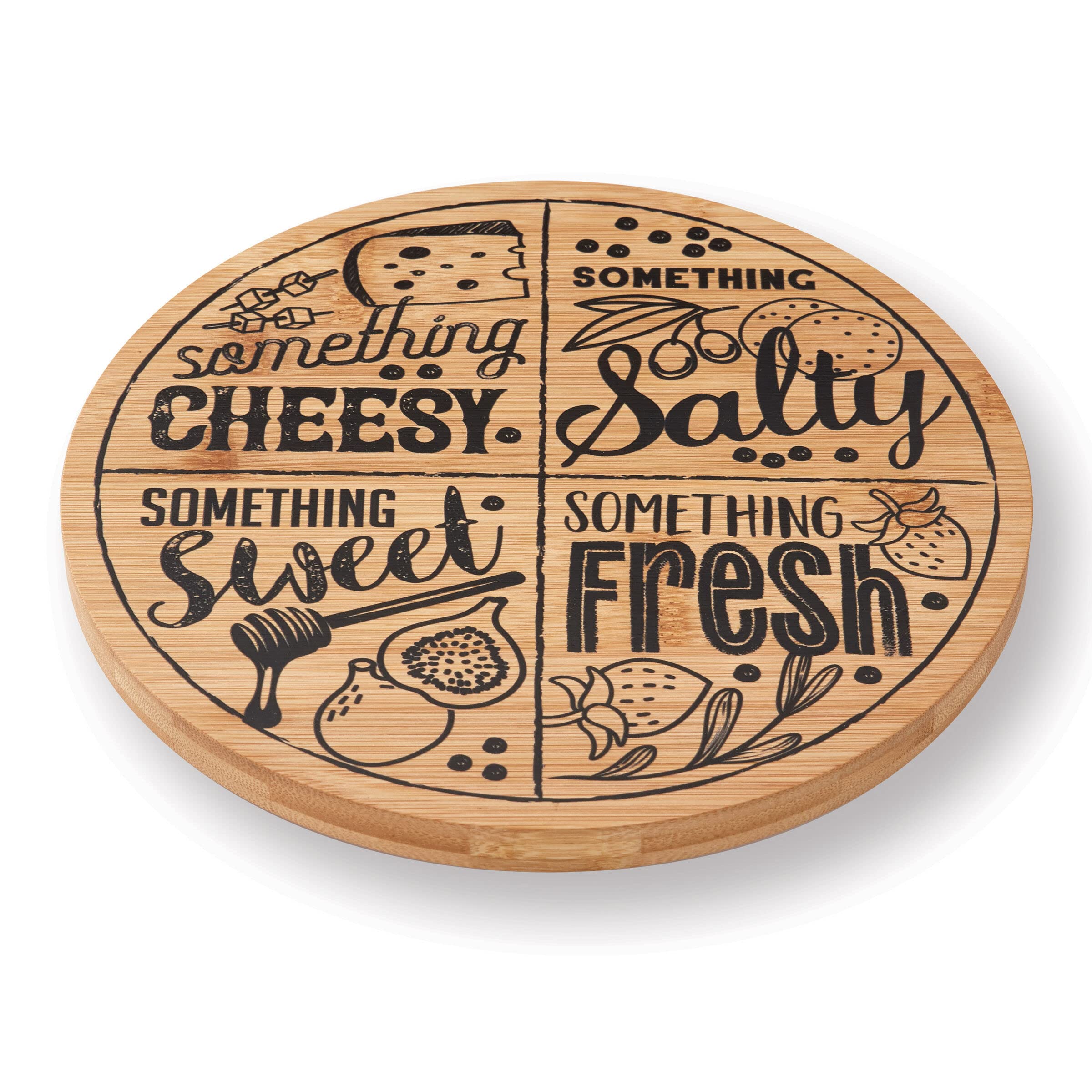 Copco Bamboo Charcuterie Lazy Susan, 10 Inch, Bamboo
