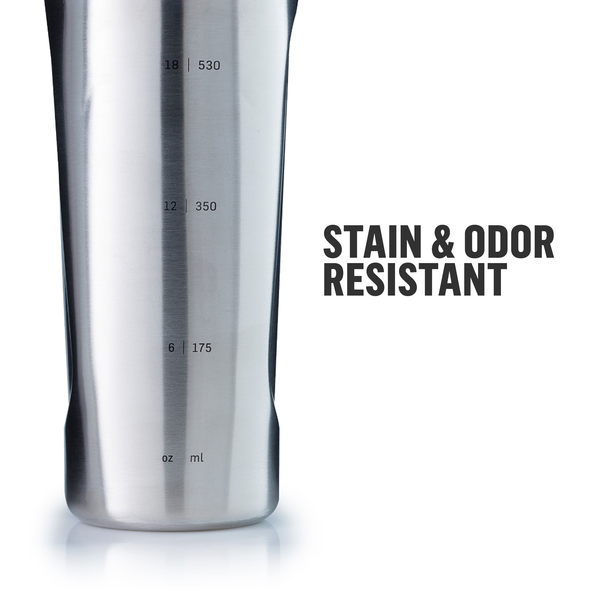 BlenderBottle Radian Shaker Cup Insulated Stainless Steel Water Bottle with Wire Whisk, 26-Ounce, Matte Black