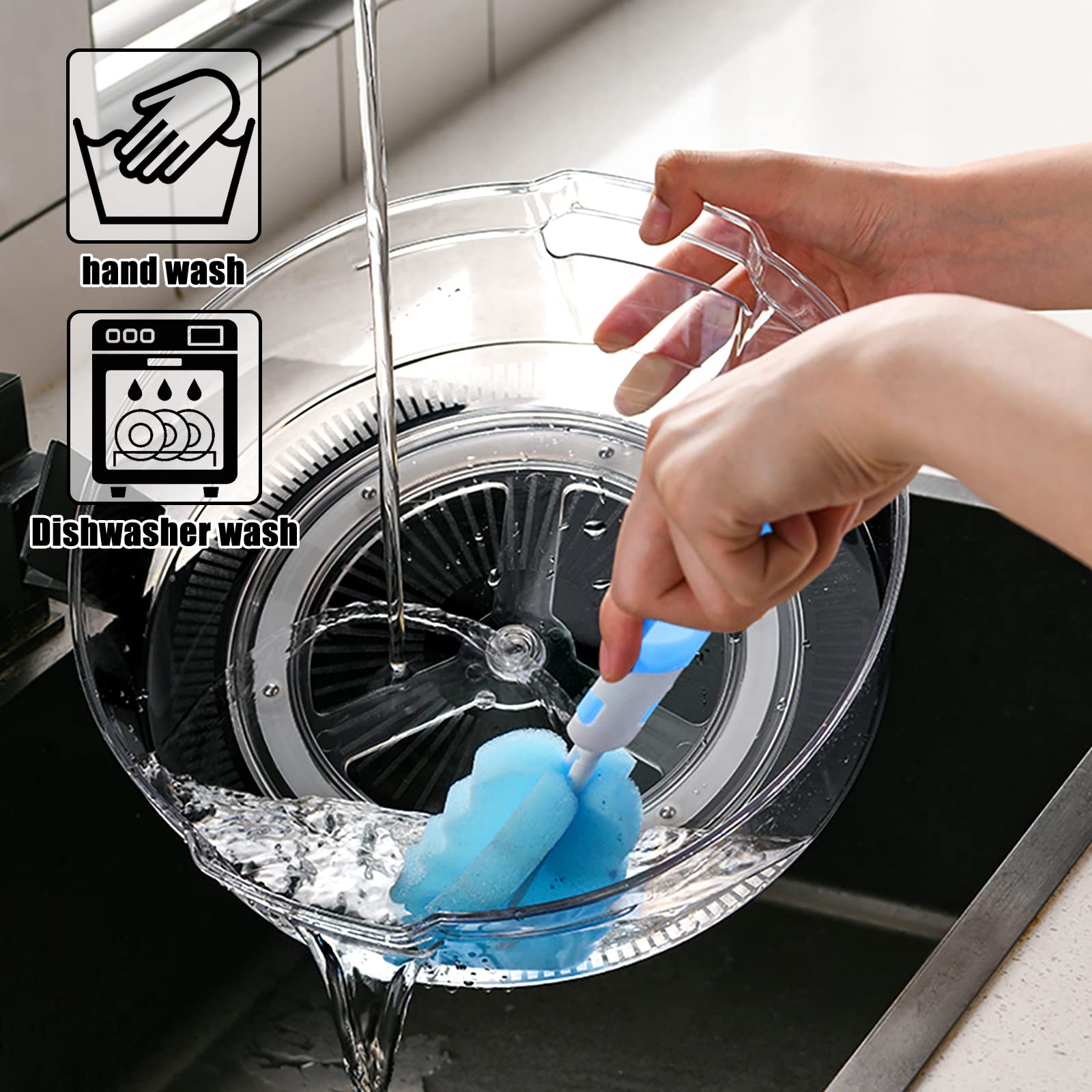 ULIVE Clear Lazy Susan, Round Plastic Rotating Turntable Organization,Suitable for Kitchen, Bathroom,Lazy Susan Refrigerator, Organizer Pantry, Cabinet, Transparent
