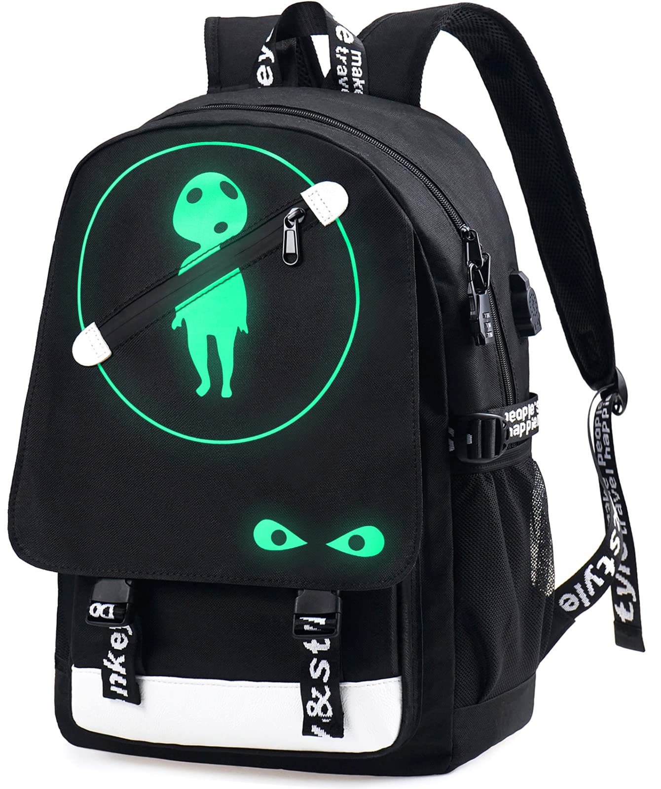 Anime Laptop Backpack for Boys, Kodama School Bags Bookbags for Teen Boys