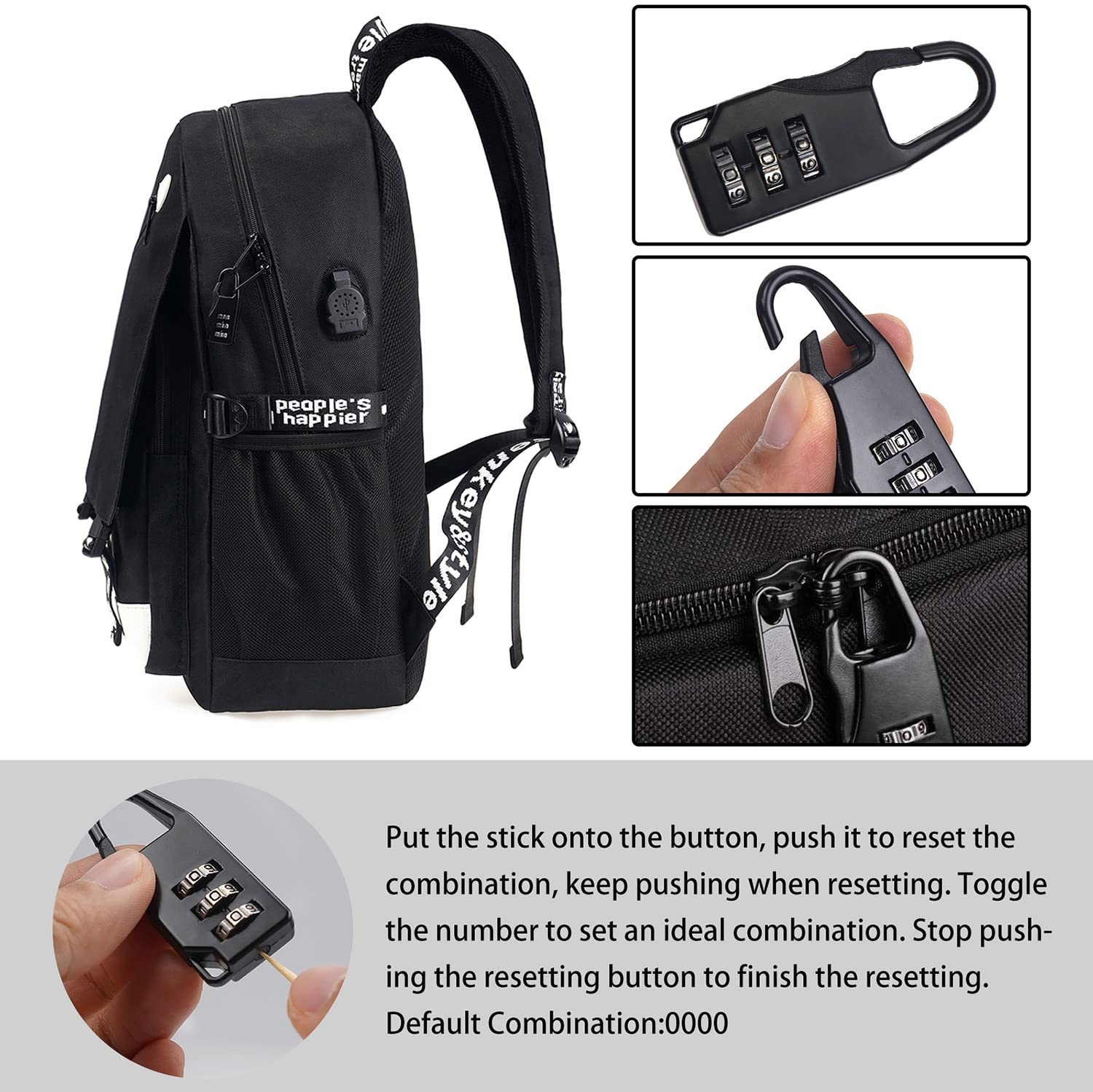 Anime Laptop Backpack for Boys, Kodama School Bags Bookbags for Teen Boys