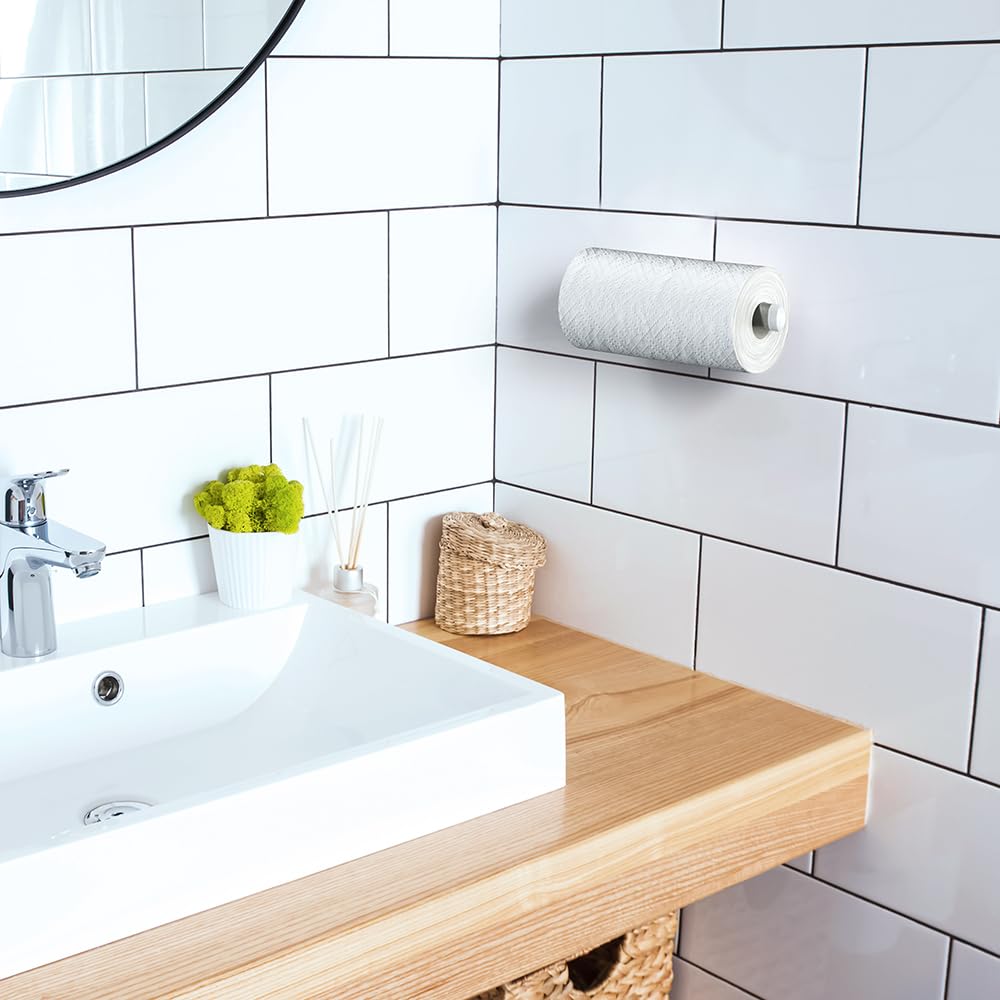 DecoBros Wall Mount Paper Towel Holder, Chrome