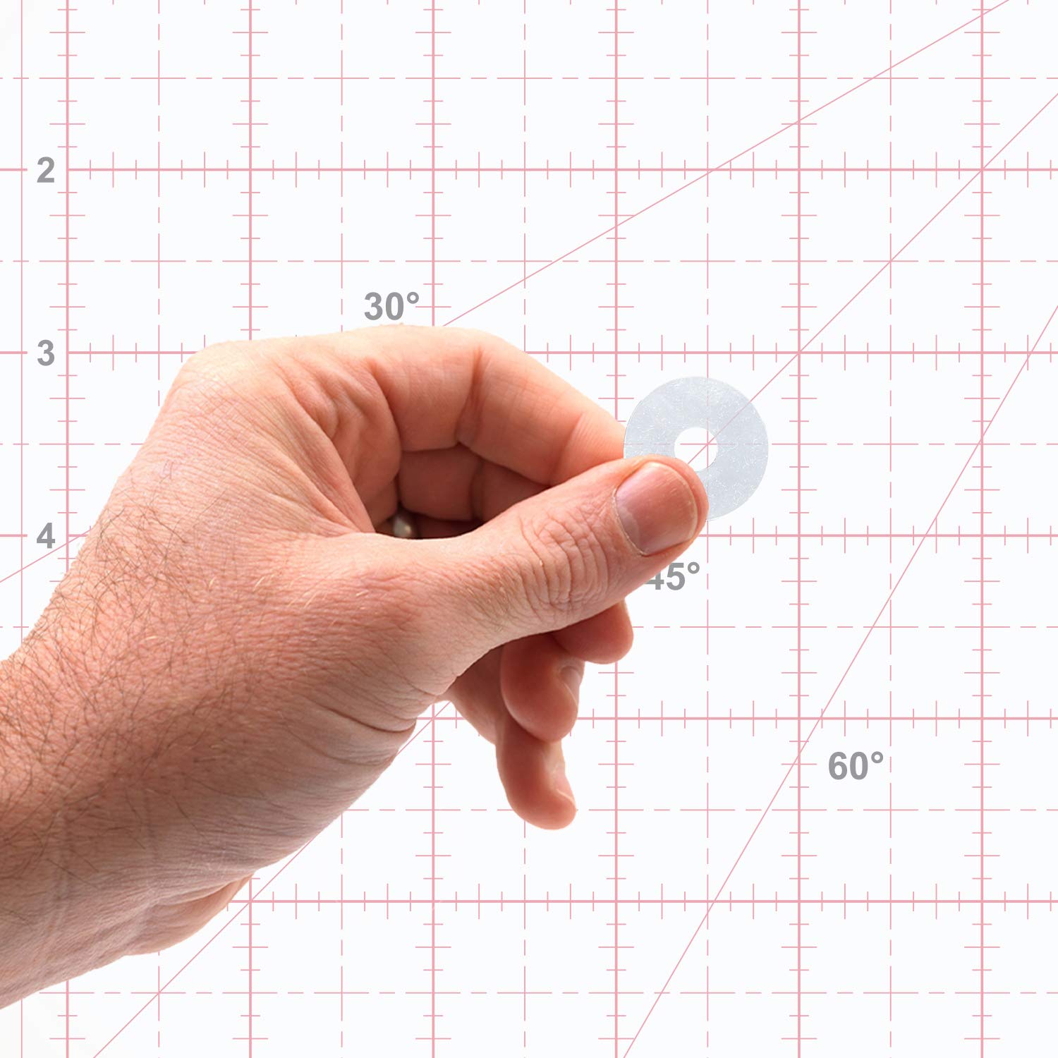 Sure Grips by Ultima β Non-Slip Ruler Grip Rings with 3M Adhesive Backing β Designed for Quilting & Patchworking β Works on Any Ruler β 30 Rings, 15 Large & 15 Small
