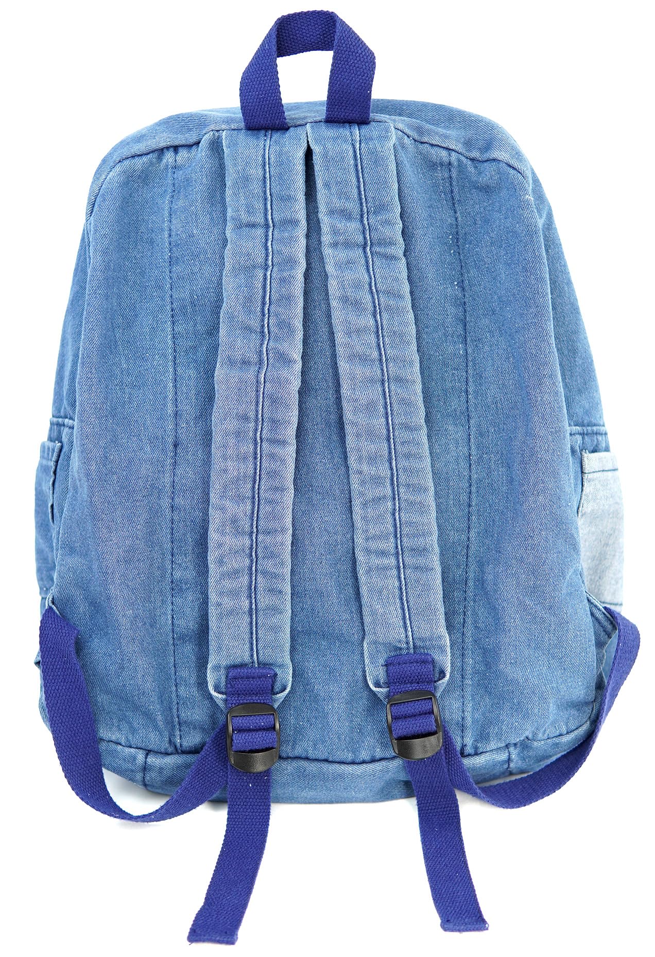 YunZh Denim Backpack Casual Style Lightweight Jeans Backpacks Classic Retro Travel Daypack Bookbags
