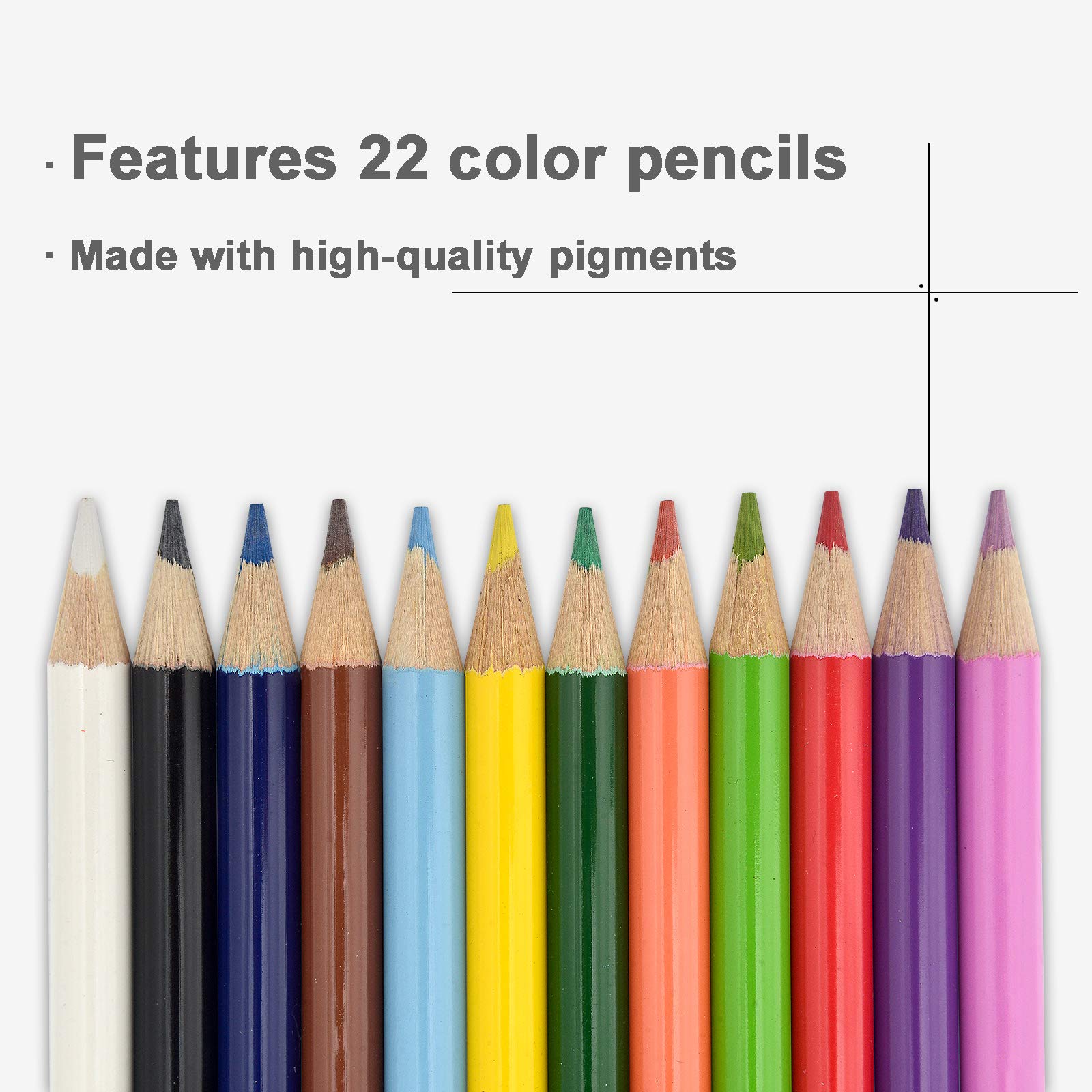 Darnassus 132-Piece Art Set, Deluxe Professional Color Set, Art Kit for Kids and Adult, With Compact Portable Case
