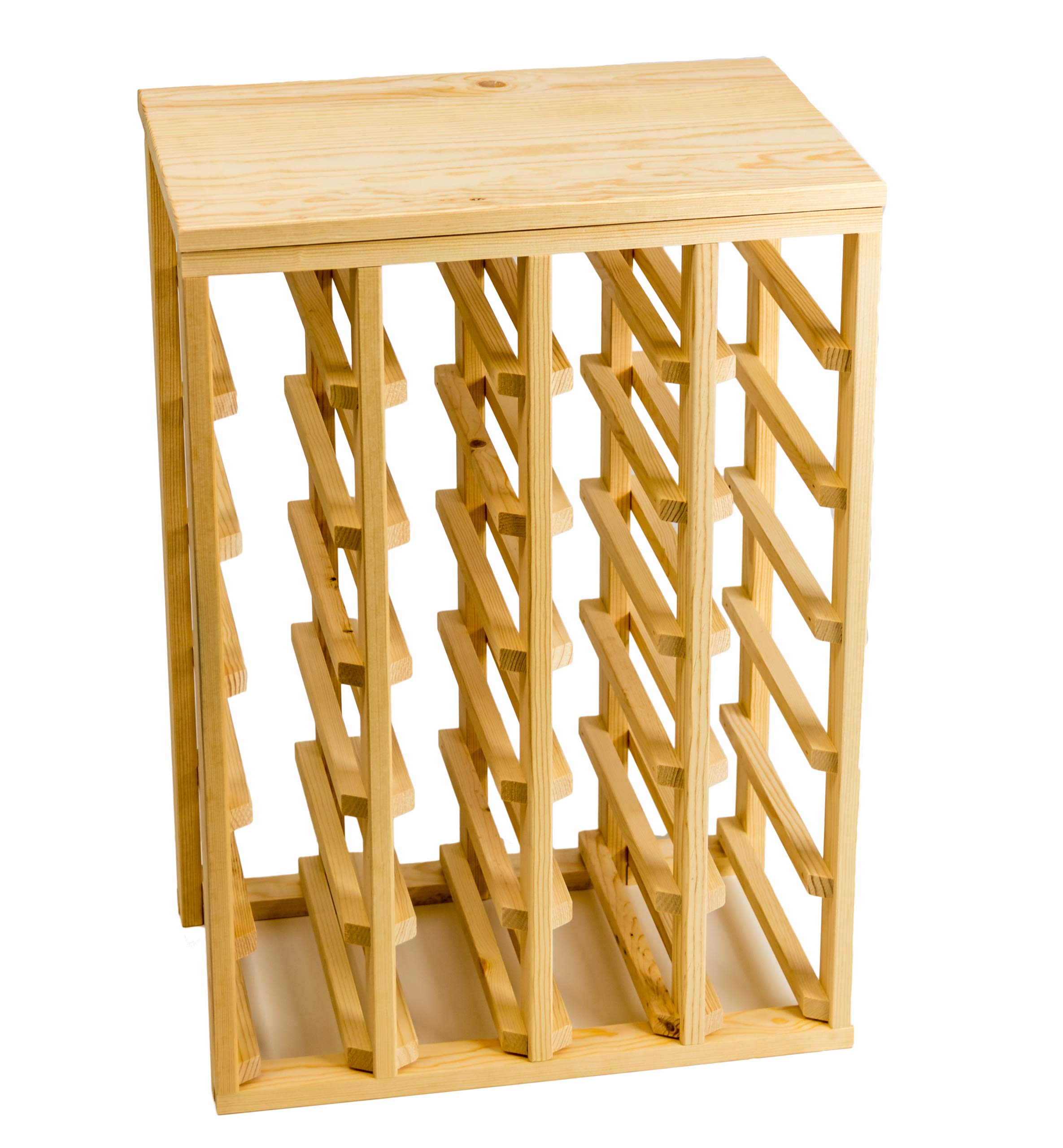 Creekside 24 Bottle Table Wine Rack (Pine) by Creekside - Exclusive 12 inch deep design conceals entire wine bottles. Hand-sanded to perfection!, Pine