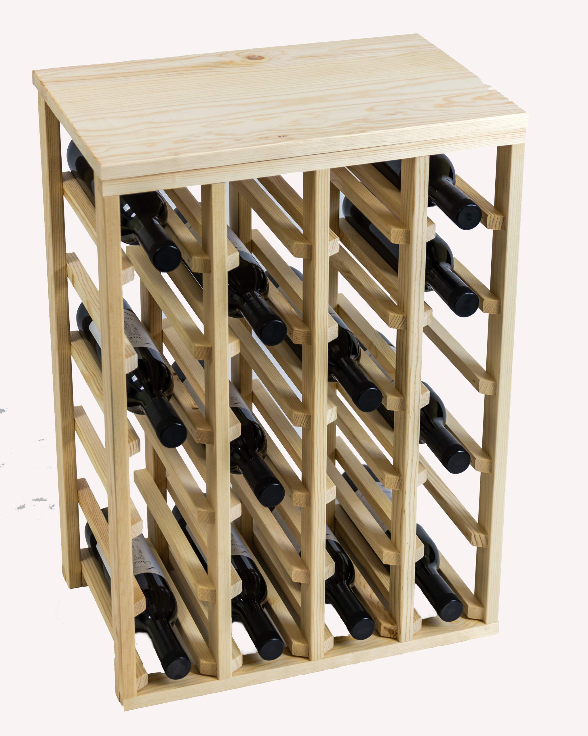Creekside 24 Bottle Table Wine Rack (Pine) by Creekside - Exclusive 12 inch deep design conceals entire wine bottles. Hand-sanded to perfection!, Pine