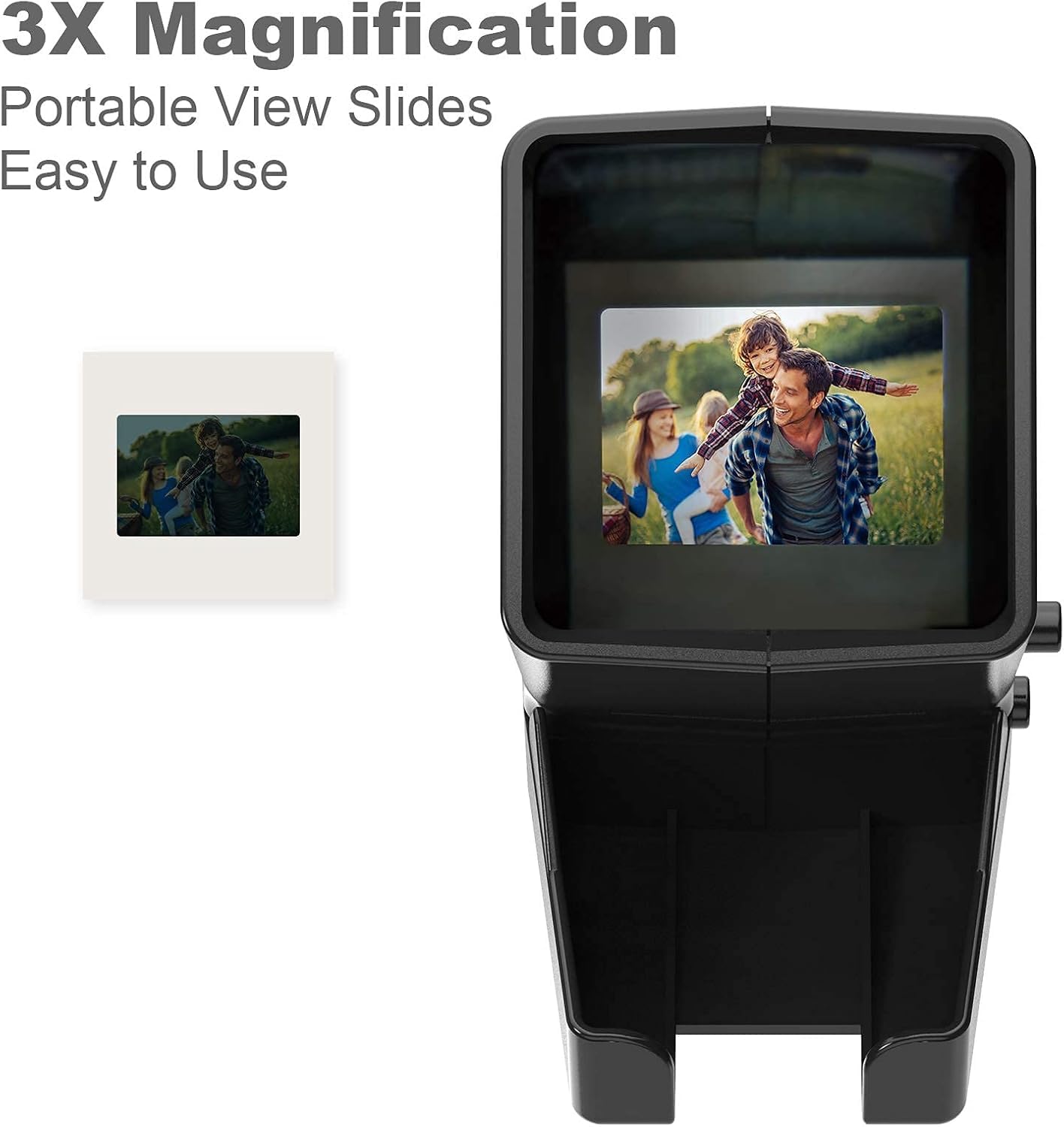 DIGITNOW 35mm Slide and Film Viewer, 3X Magnification, Battery Operation, LED Lighted Illuminated Viewing –for 35mm Slides & Positive Film Negatives(4AA Batteries Included)