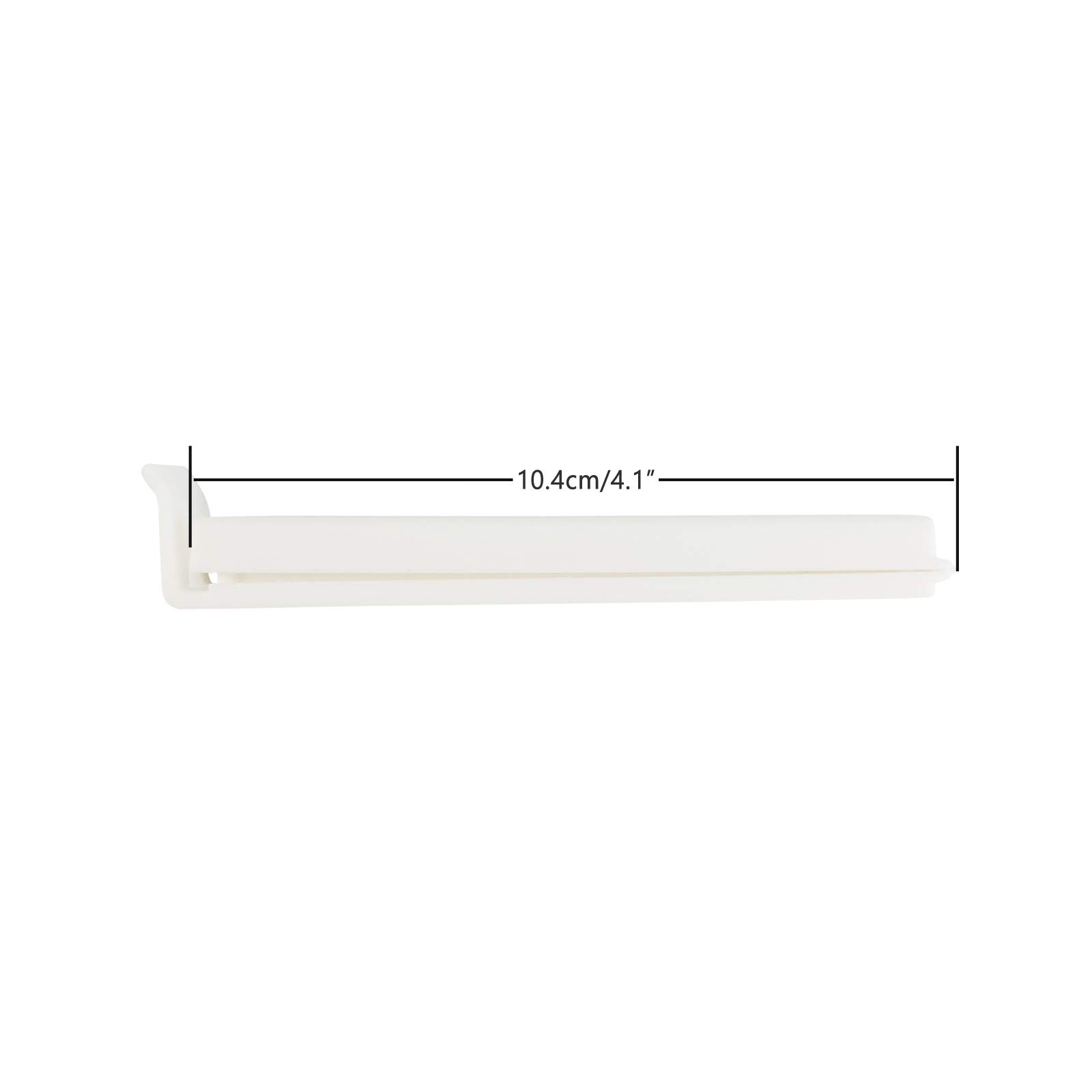 10 Pcs Plastic Sealing Clips, Bag Sealing Clip for Snacks, Chip Bags and Kitchen Food Storage Bag, 4 inches, Pure White