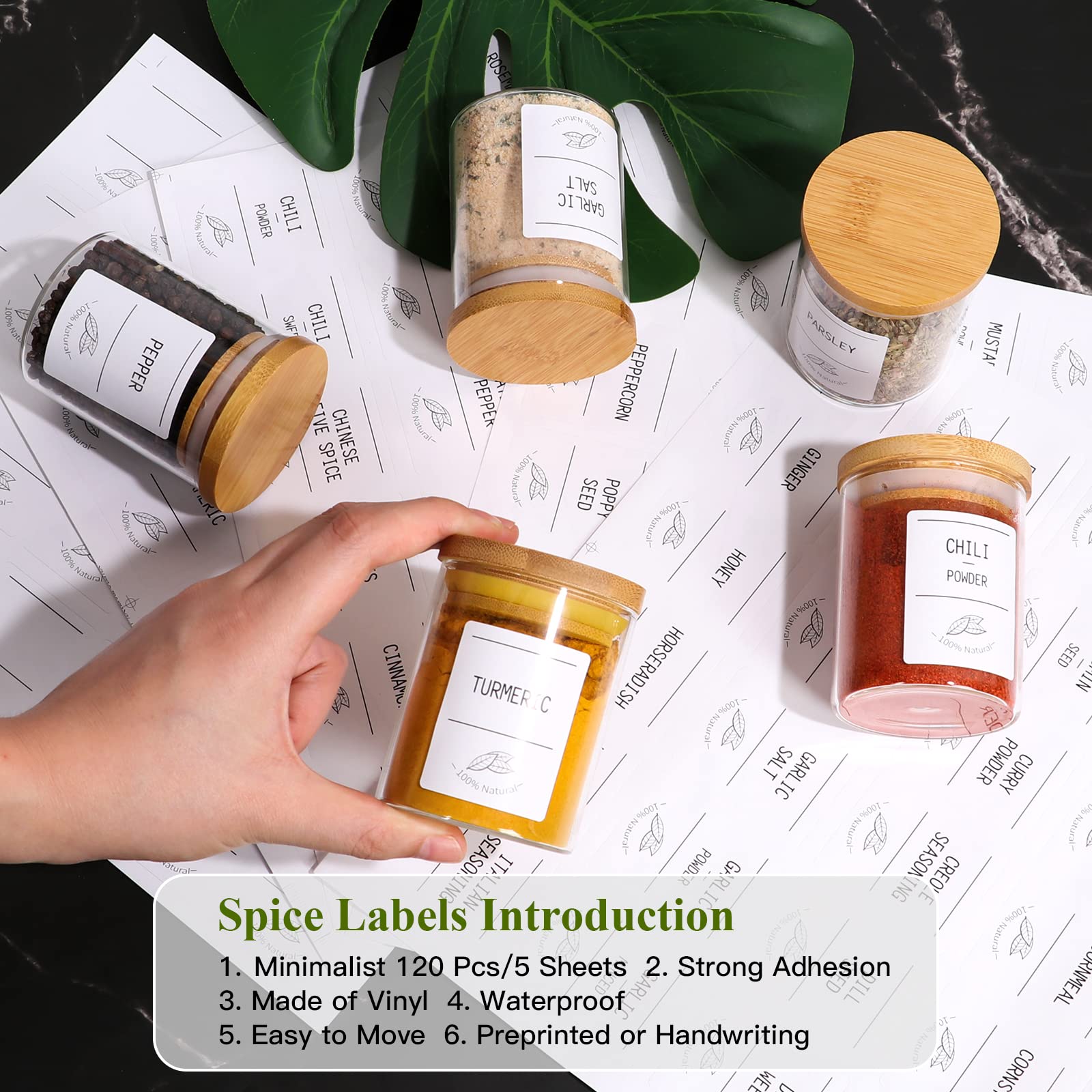 4oz Glass Spice Jars with Bamboo Lids, 20 Pack Clear Borosilicate Glass Food Storage Containers with Wooden Airtight Lids, Cylinder Glass Bottles with Lids for Kitchen Spice Sugar Salt Coffee Tea