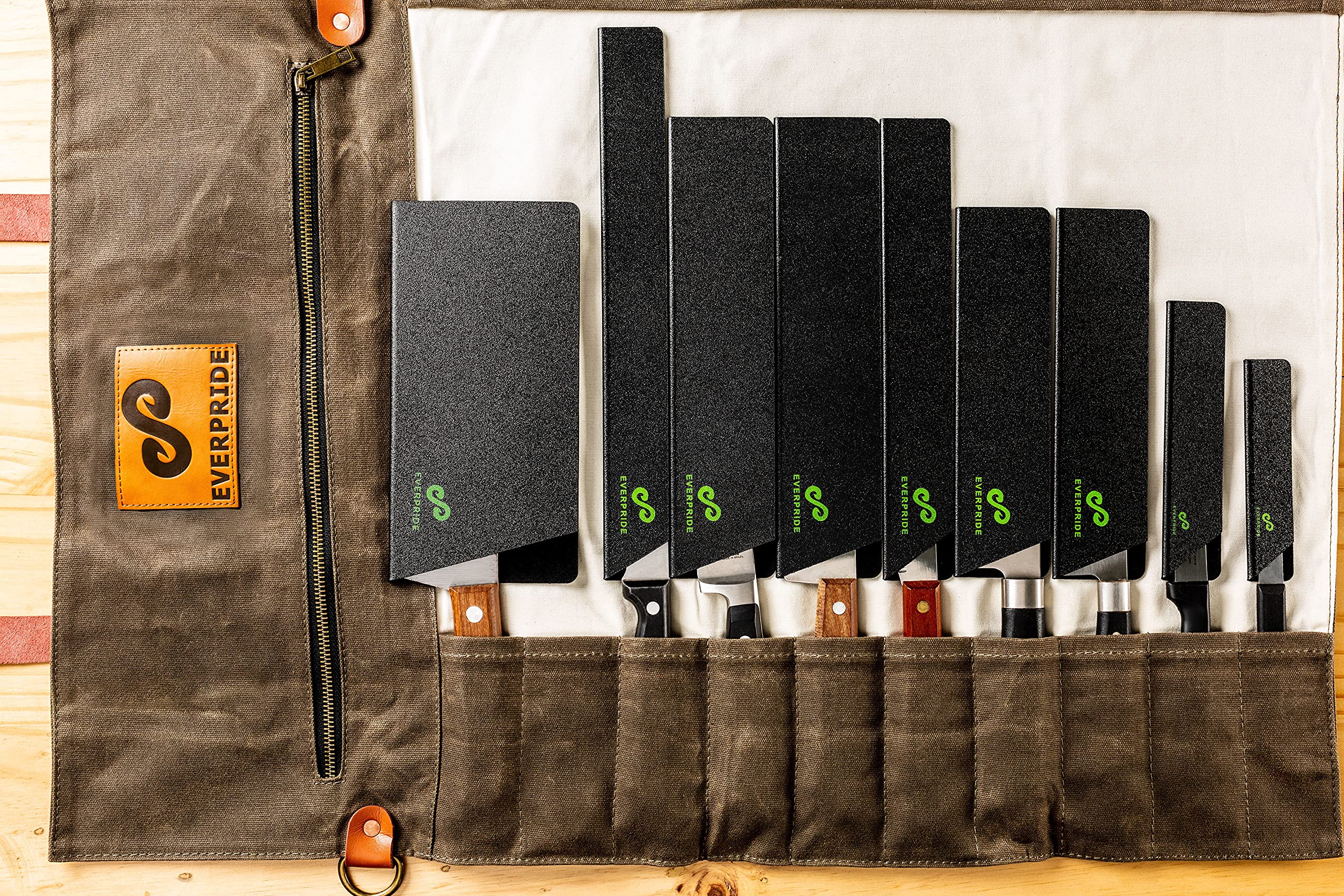 EVERPRIDE 9-Piece Knife Guard Set, Universal Blade Cover Sheaths for Chef and Kitchen Knives β Durable Knife Edge Guards Include Multiple Sizes to Protect Your Full Set of Knives - Knives Not Included