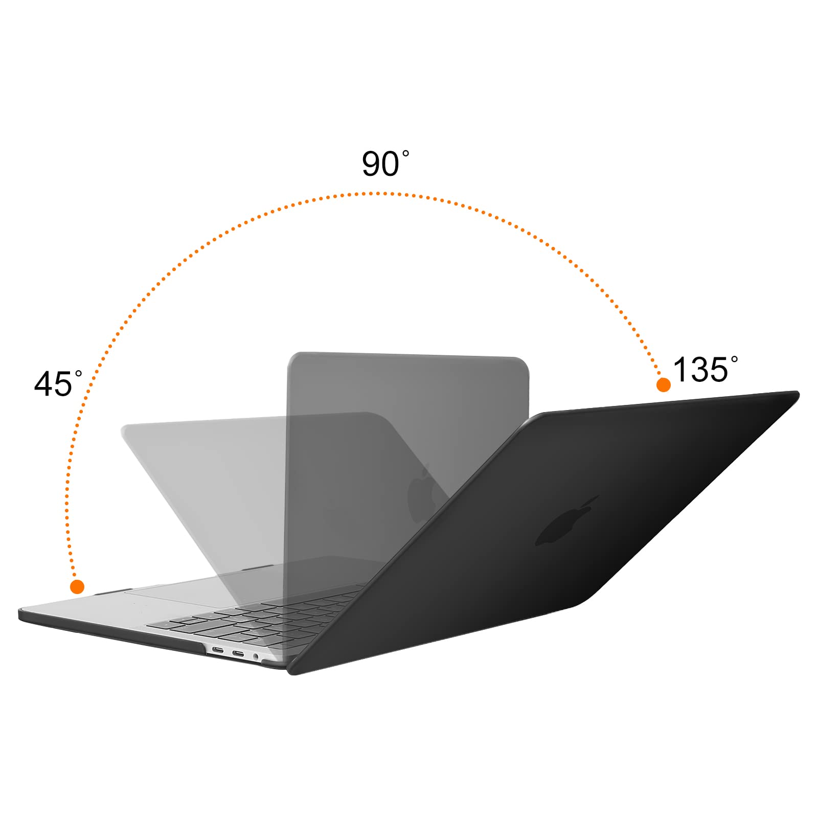 MOSISO Compatible with MacBook Pro 13 inch Case 2023, 2022, 2021, 2020-2016 M2 M1 A2338 A2251 A2289 A2159 A1989 A1708 A1706 with/Without Touch Bar, Plastic Hard Shell Case Cover, Matte Black