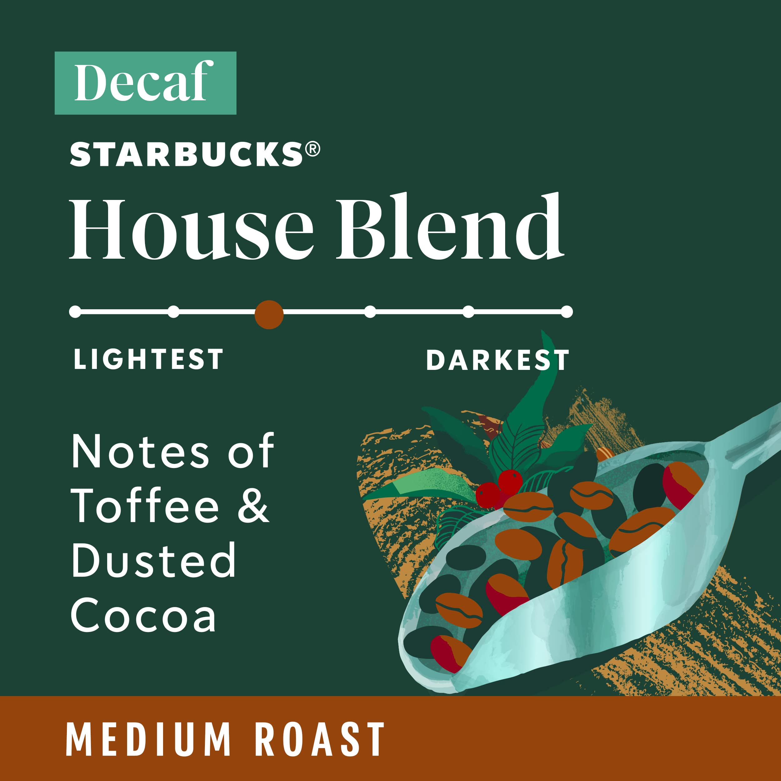 Starbucks Decaf K-Cup Coffee Pods — House Blend for Keurig Brewers — 6 boxes (60 pods total)