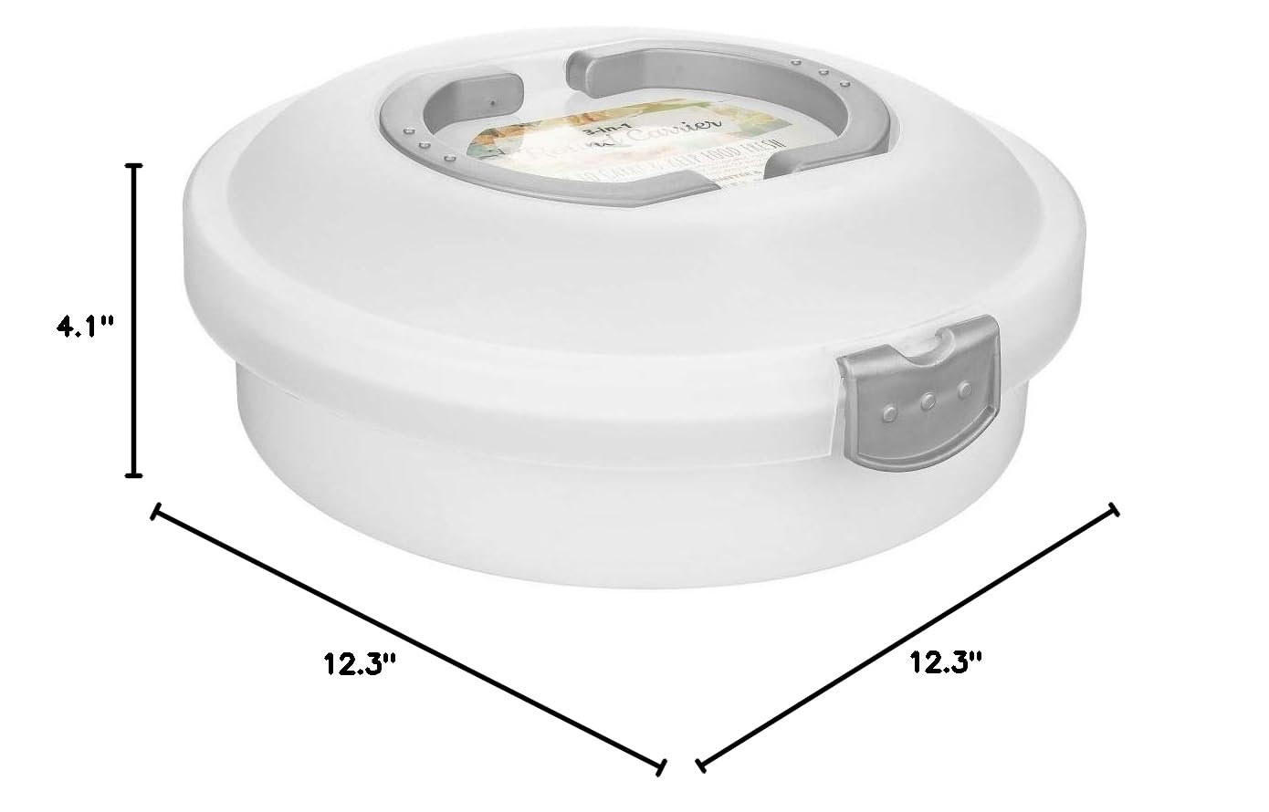 3-in-1 Plastic Cake Holder - Southern Homewares - Container for Cakes, Pies, Cupcakes, Muffins Dessert Carrier