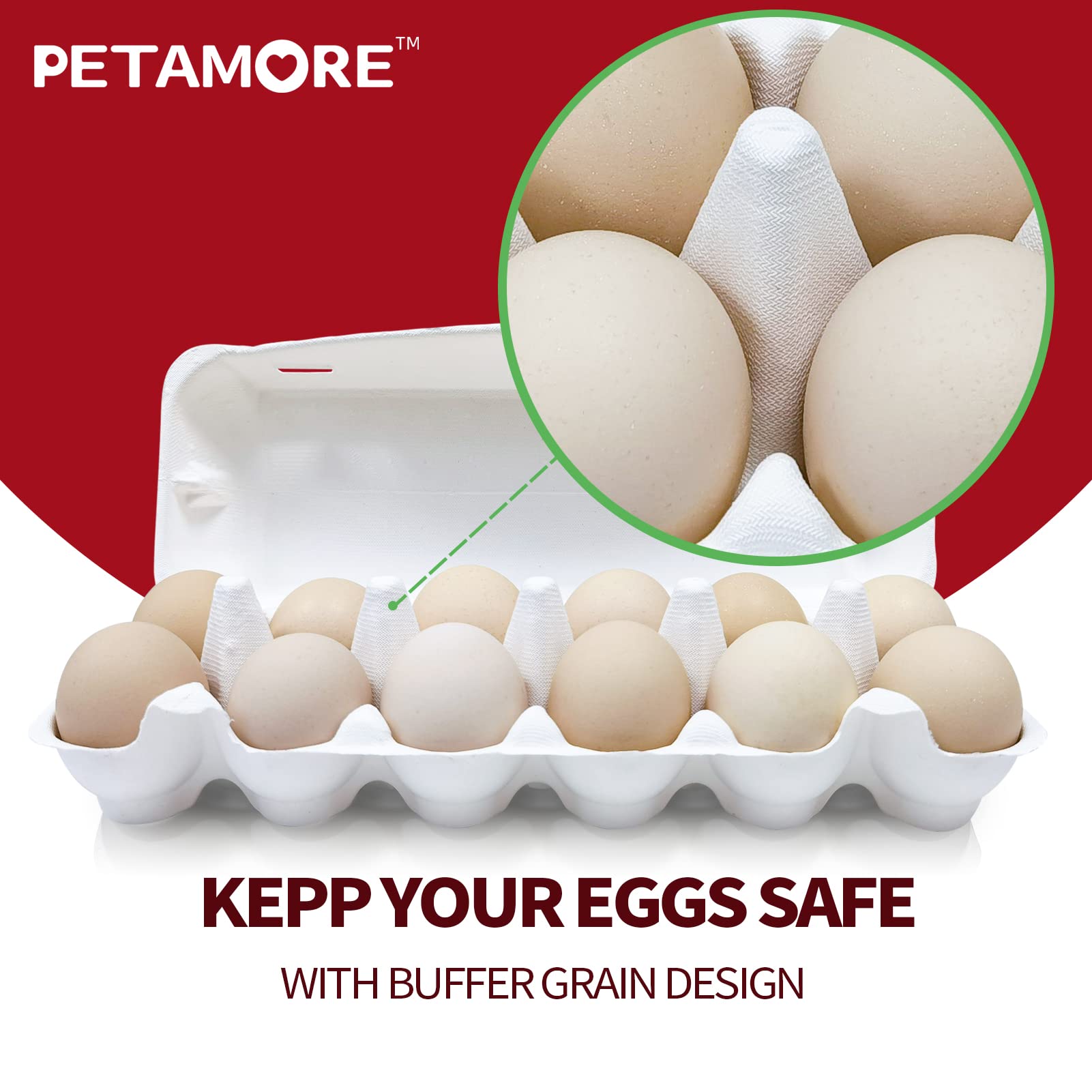 36 White Pulp Egg Cartons Holds 12 Small to Jumbo size Eggs - Strong Sturdy Reusable egg cartons bulk with flat top for personalized egg cartons-Cute egg crates for chicken quail duck goose eggs
