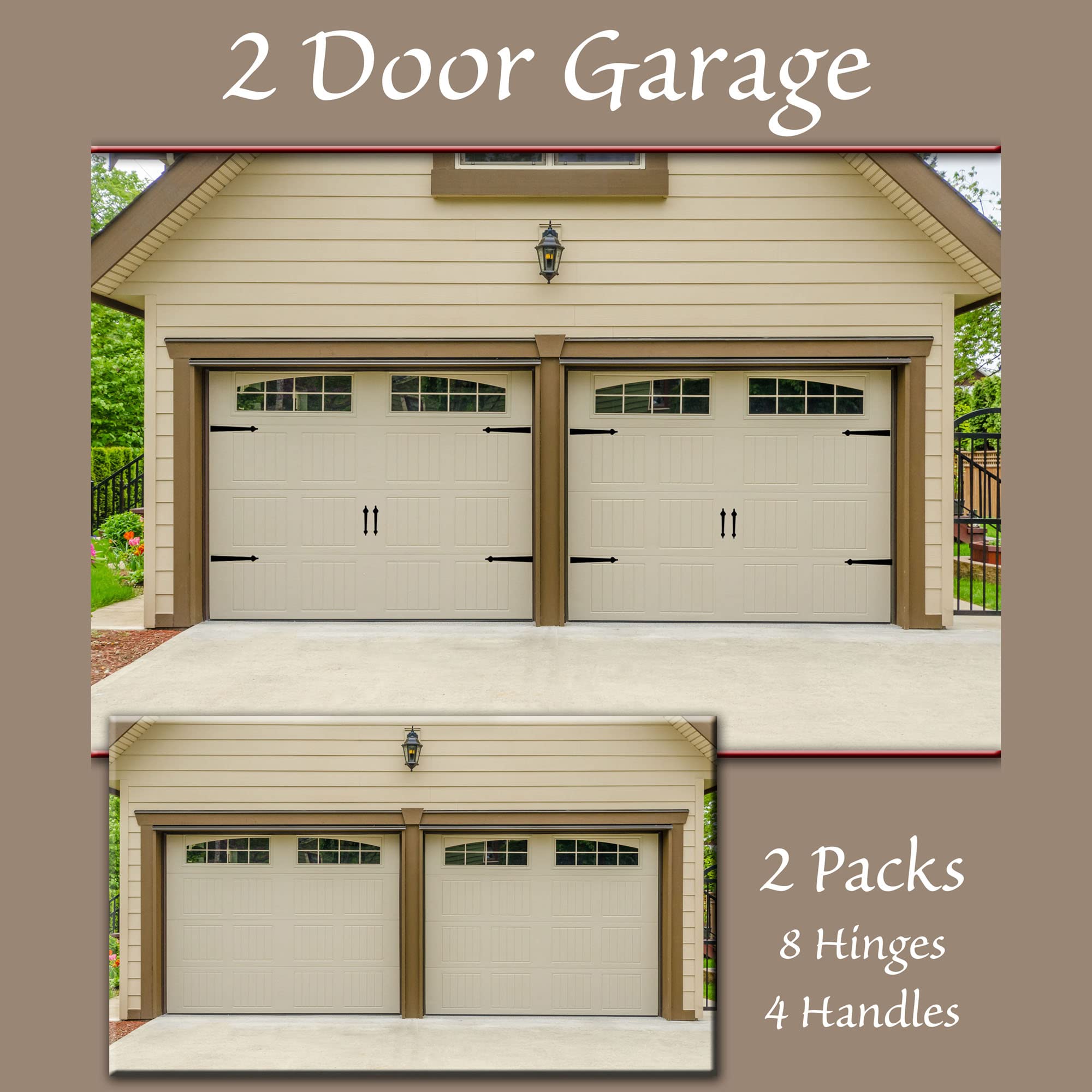 Household Essentials 240 Hinge It Magnetic Decorative Garage Door Accents | Black