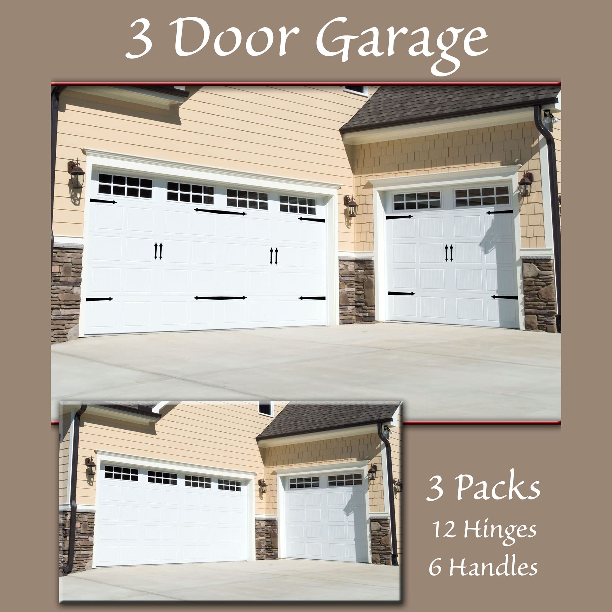 Household Essentials 240 Hinge It Magnetic Decorative Garage Door Accents | Black