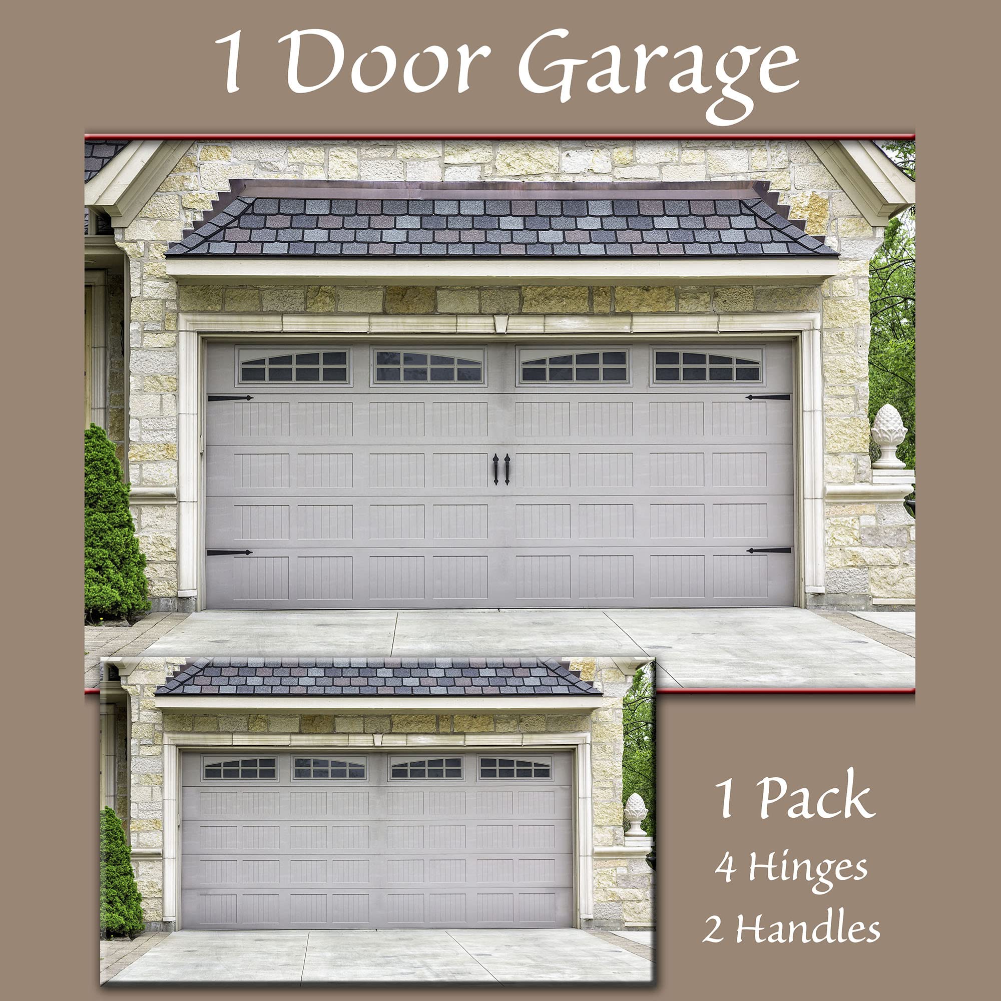 Household Essentials 240 Hinge It Magnetic Decorative Garage Door Accents | Black