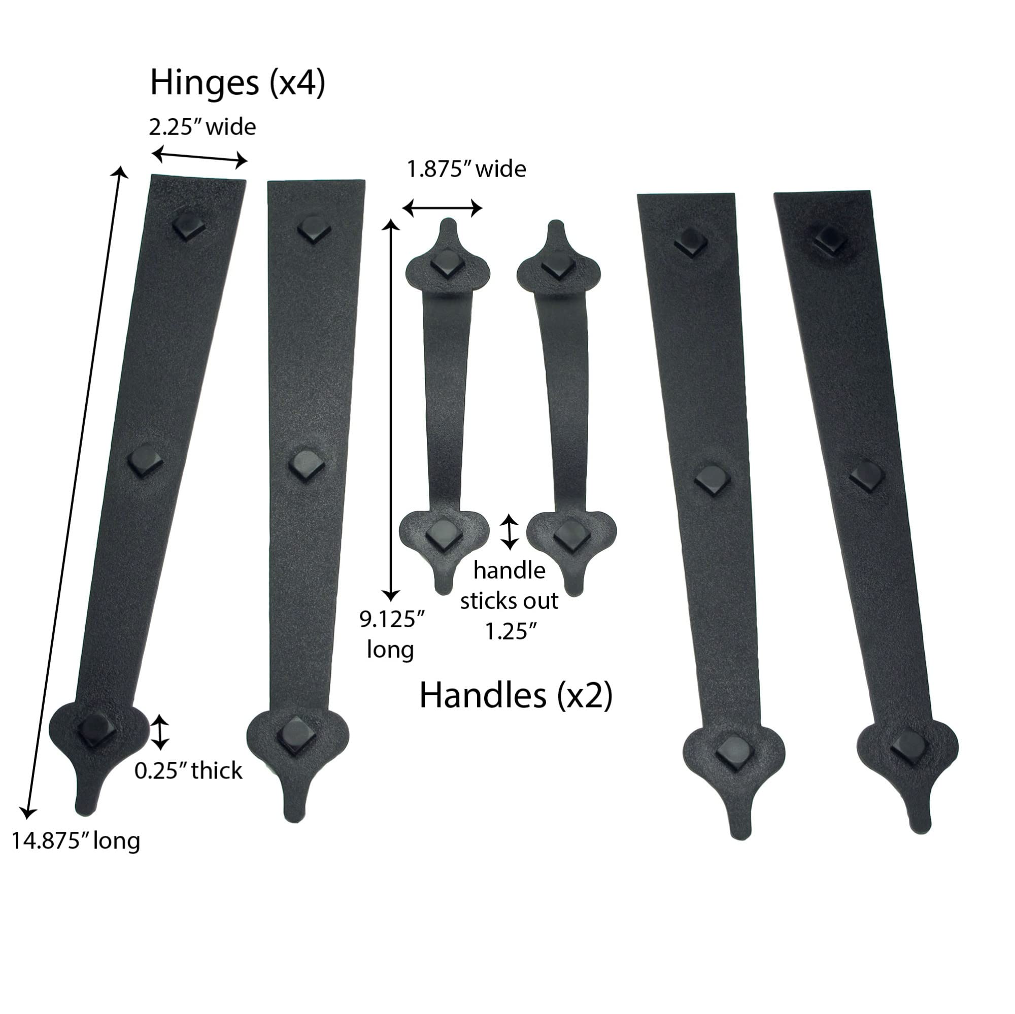 Household Essentials 240 Hinge It Magnetic Decorative Garage Door Accents | Black