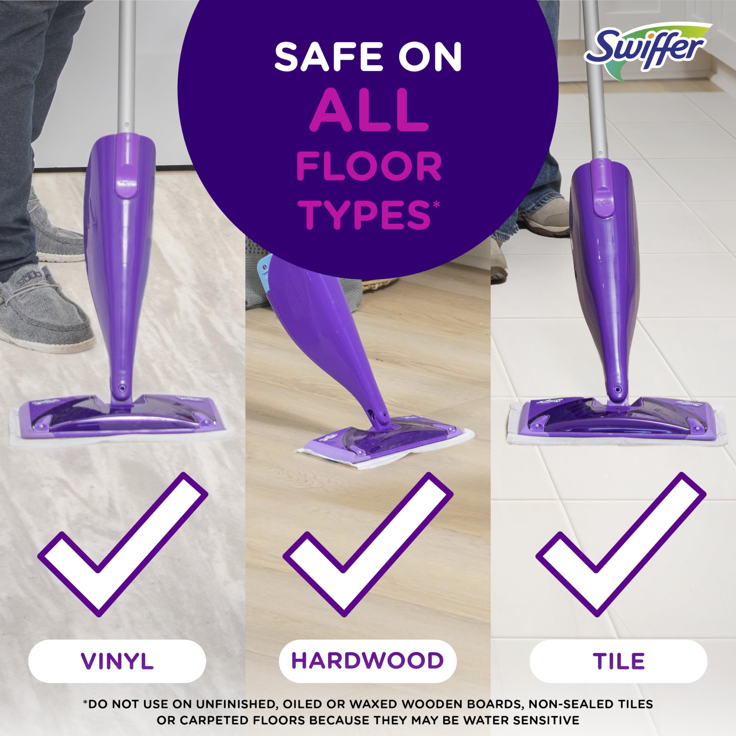 Swiffer WetJet Multi-Purpose Floor Cleaner Solution with Febreze Refill, Lavender Vanilla and Comfort Scent, 1.25 Liter (Pack of 2)