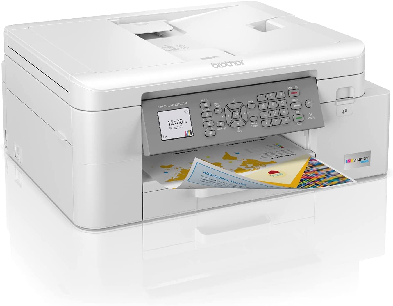 Brother MFC-J4335DW INKvestment Tank All-in-One Printer with Duplex and Wireless Printing Plus Up to 1-Year of Ink in-Box (Renewed)