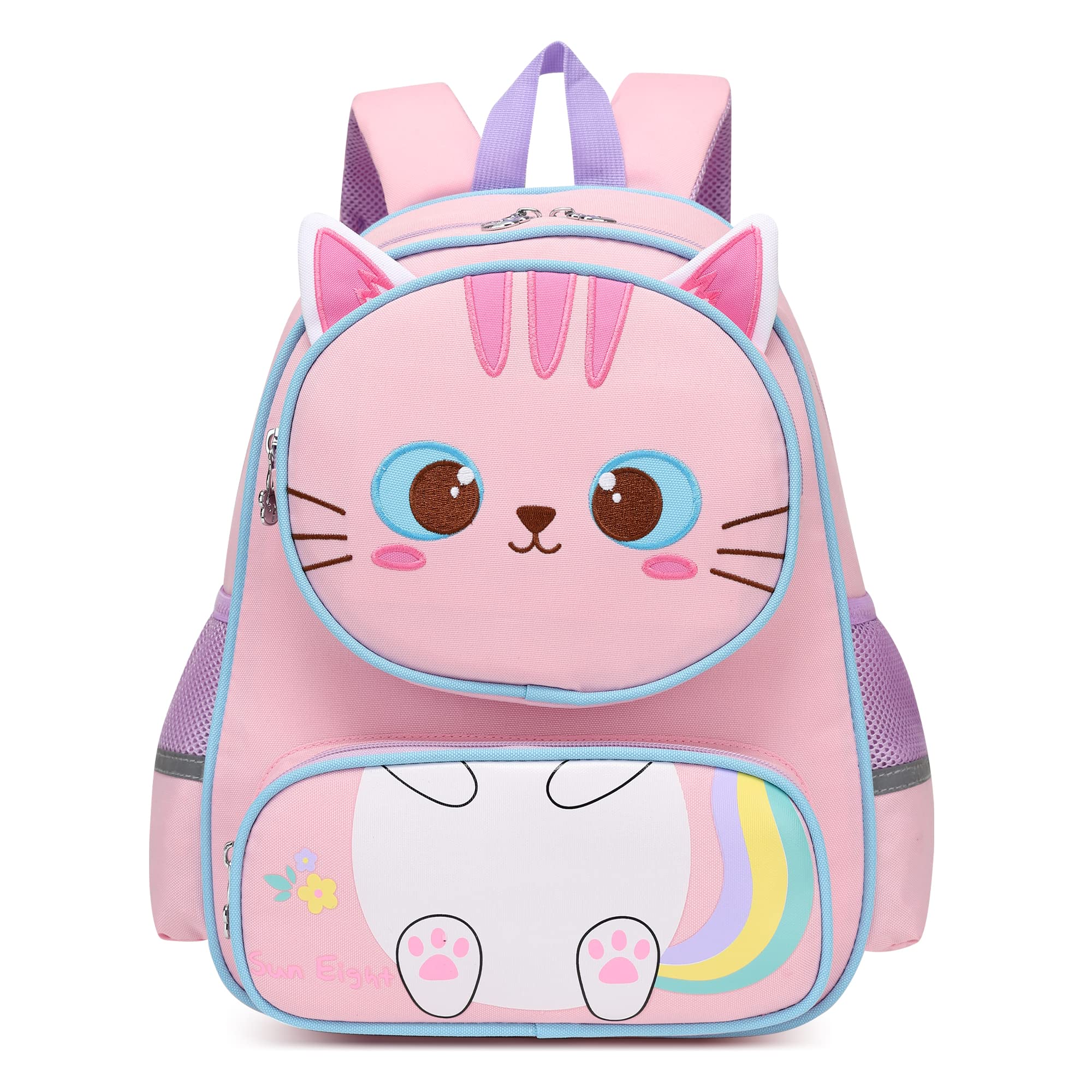 Toddler Backpack for Girls,Cute 3D Cartoon Cat Backpack for Girls,Waterproof Large Space Kindergarten Backpacks,Suitable for 3-9 Years Preschooler Kids Backpacks for Girls Travel Backpack(Cat)