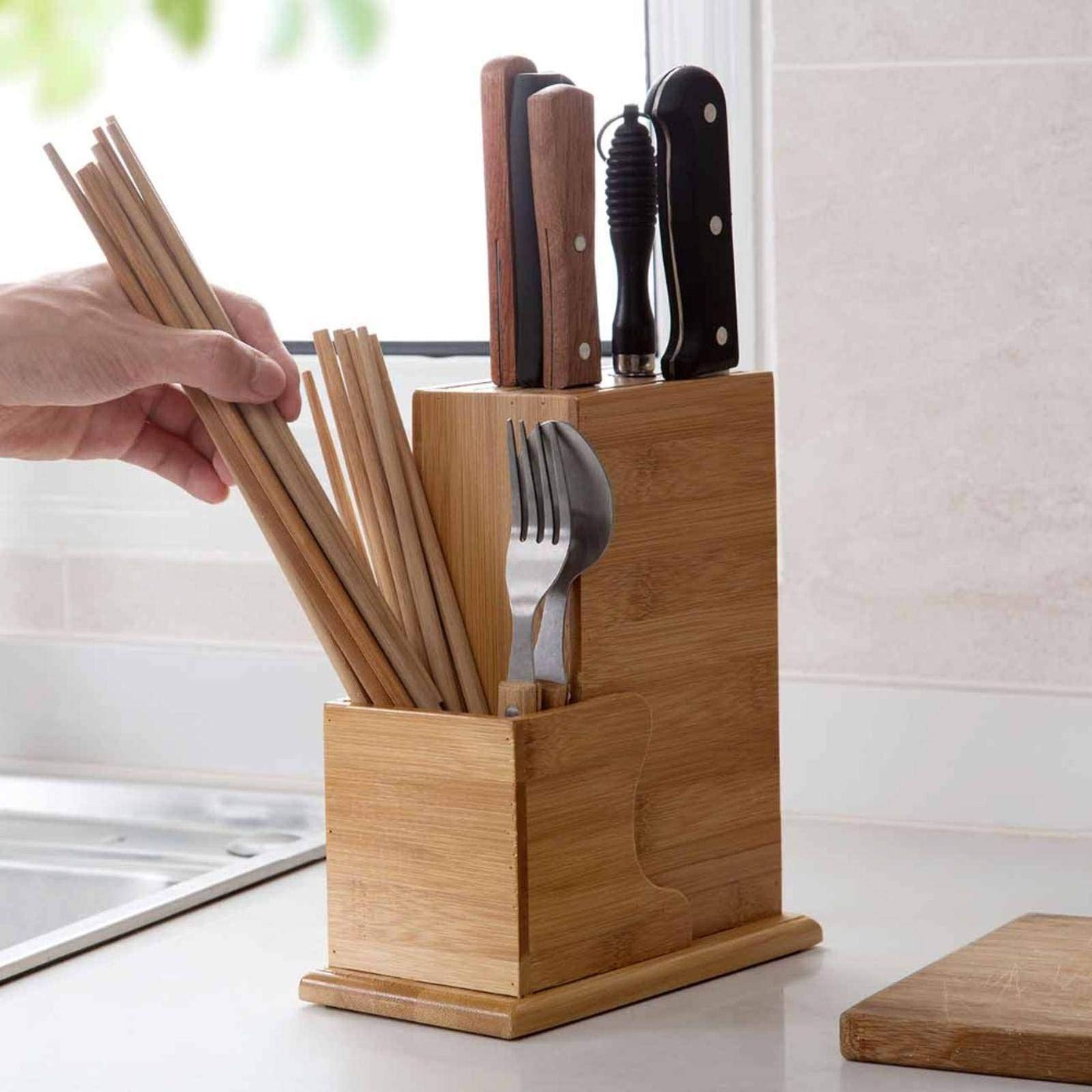 NC Vertical Knife Holder, Universal Knife and Accessory Storage Box, 5 Slots