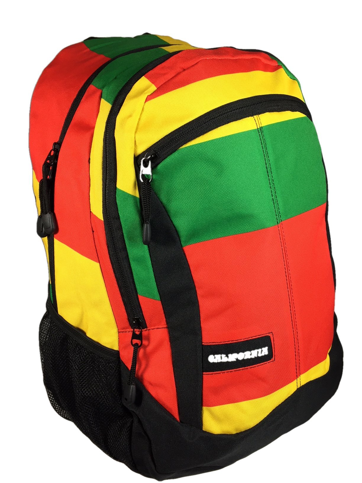 HBCali California Rasta Backpack with Padded Straps