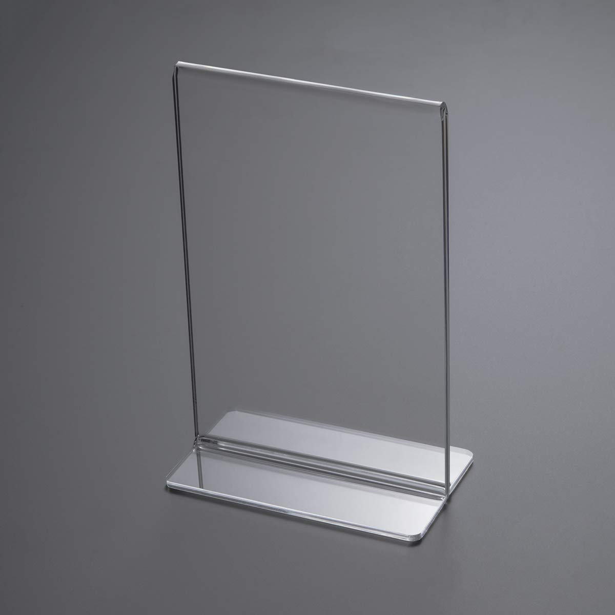 HIIMIEI 8.5x11 Acrylic Sign Holder Table Menu Display Stand, Clear Plastic 8.5x11 Double Sided Picture Frames for Desk Display(6 Pack)