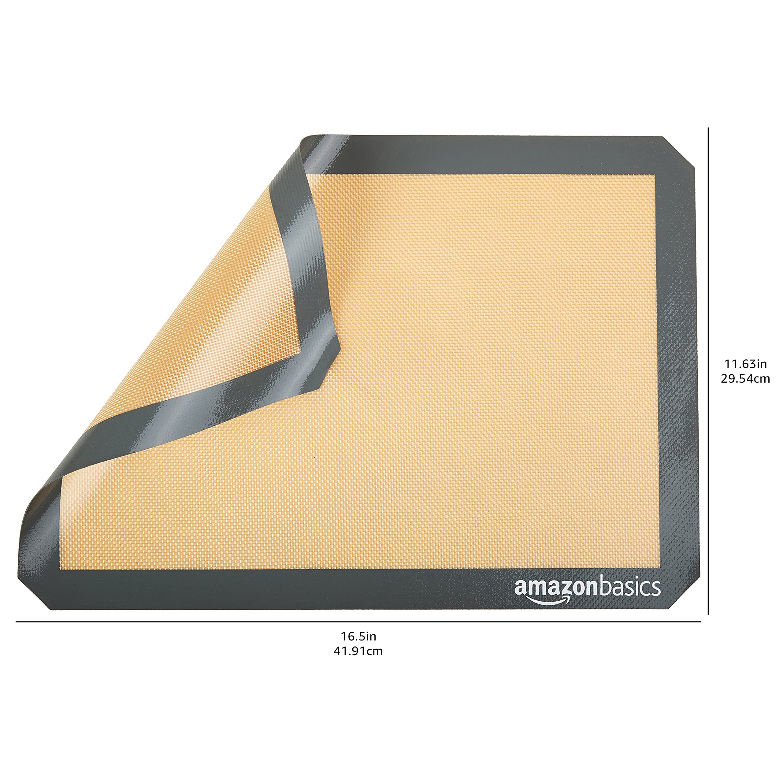 Amazon Basics Silicone, Non-Stick, Food Safe Baking Mat - Pack of 2