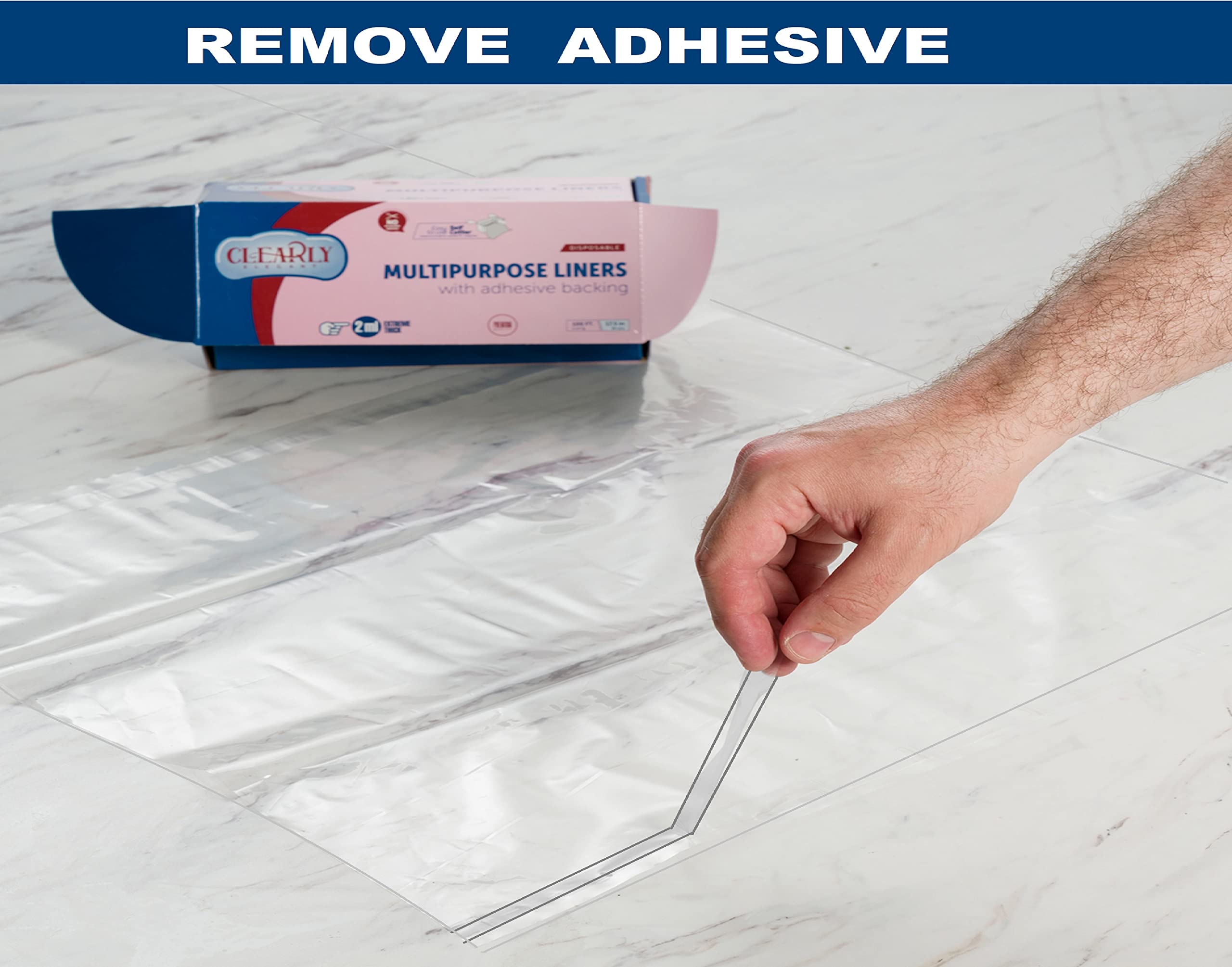 Clearly Elegant Disposable Plastic Liners for Kitchen Counter, Picnic Tables, Shelf Refrigerator Liners, Arts & Crafts Table ProtectorEasy CleanupNo Mess Meal PrepProtect from Spills100 ft. CE-8921