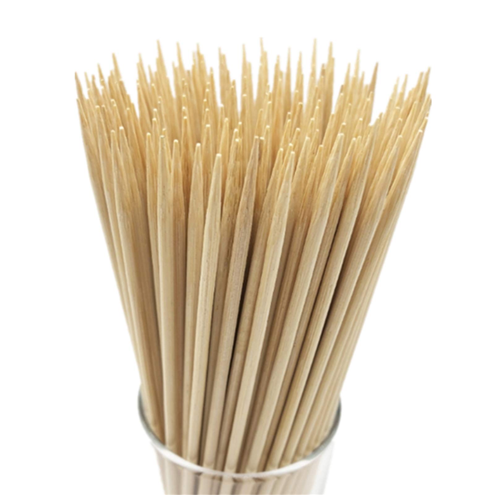 HOPELF 6" Natural Bamboo Skewers for BBQļ¼Appetiserļ¼Fruitļ¼Cocktailļ¼Kabobļ¼Chocolate Fountainļ¼Grillingļ¼Barbecueļ¼Kitchenļ¼Crafting and Party. Φ=4mm, More Size Choices 8"/10"/12"/14"/16"/30"(100 PCS)