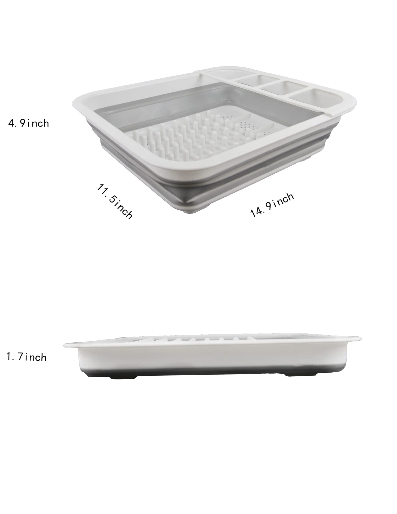 HNZZZM Collapsible Dish Drying Rack, Convenient Storage Dishware Drain Rack Drain Hole at The Bottom Suitable for Kitchen and Station Wagon