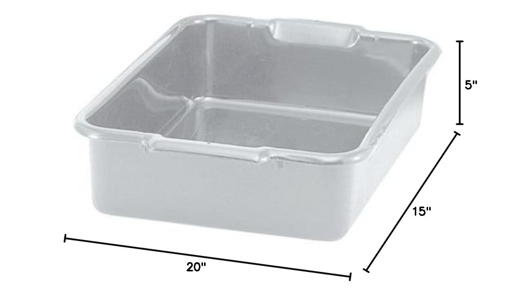 Vollrath 52612 Gray 20 x 15 x 5 Single Compartment Dish Box