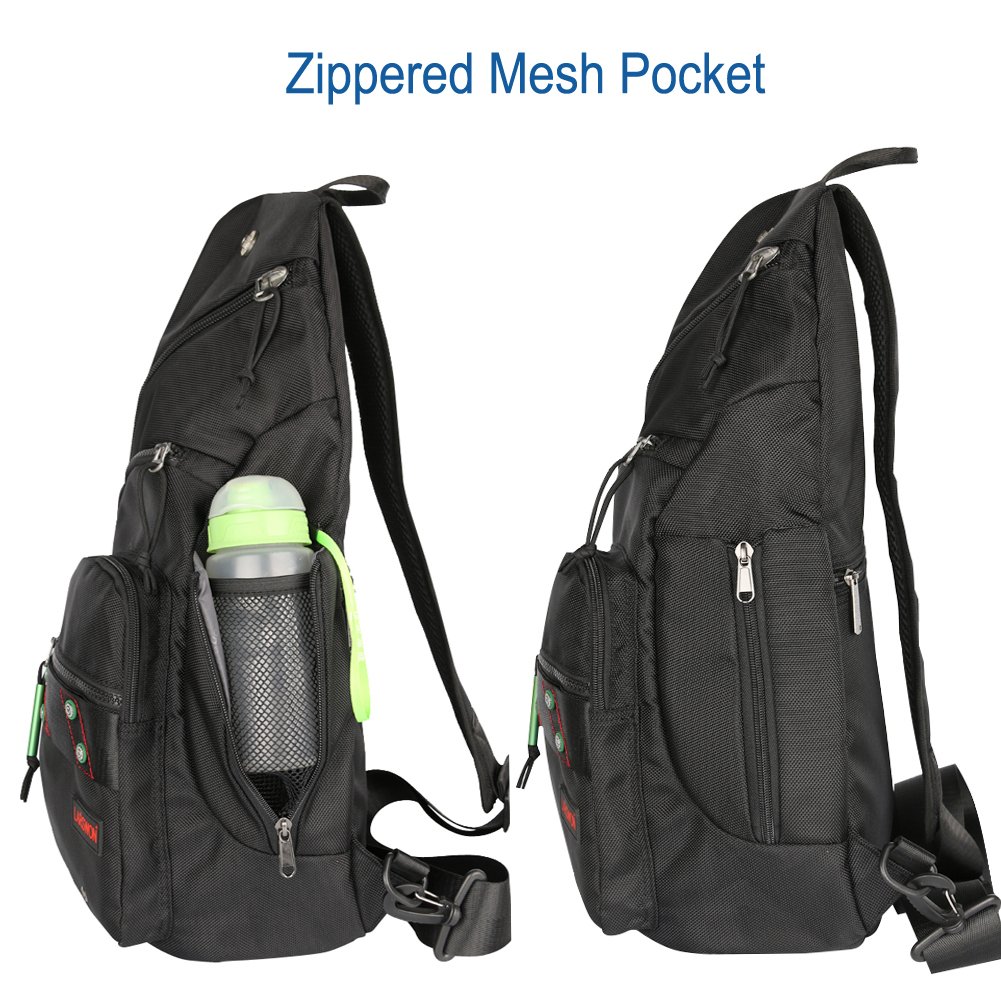 Larswon Sling Backpack, Sling Bag Laptop, Crossbody Bag Men, Shoulder Bags Black
