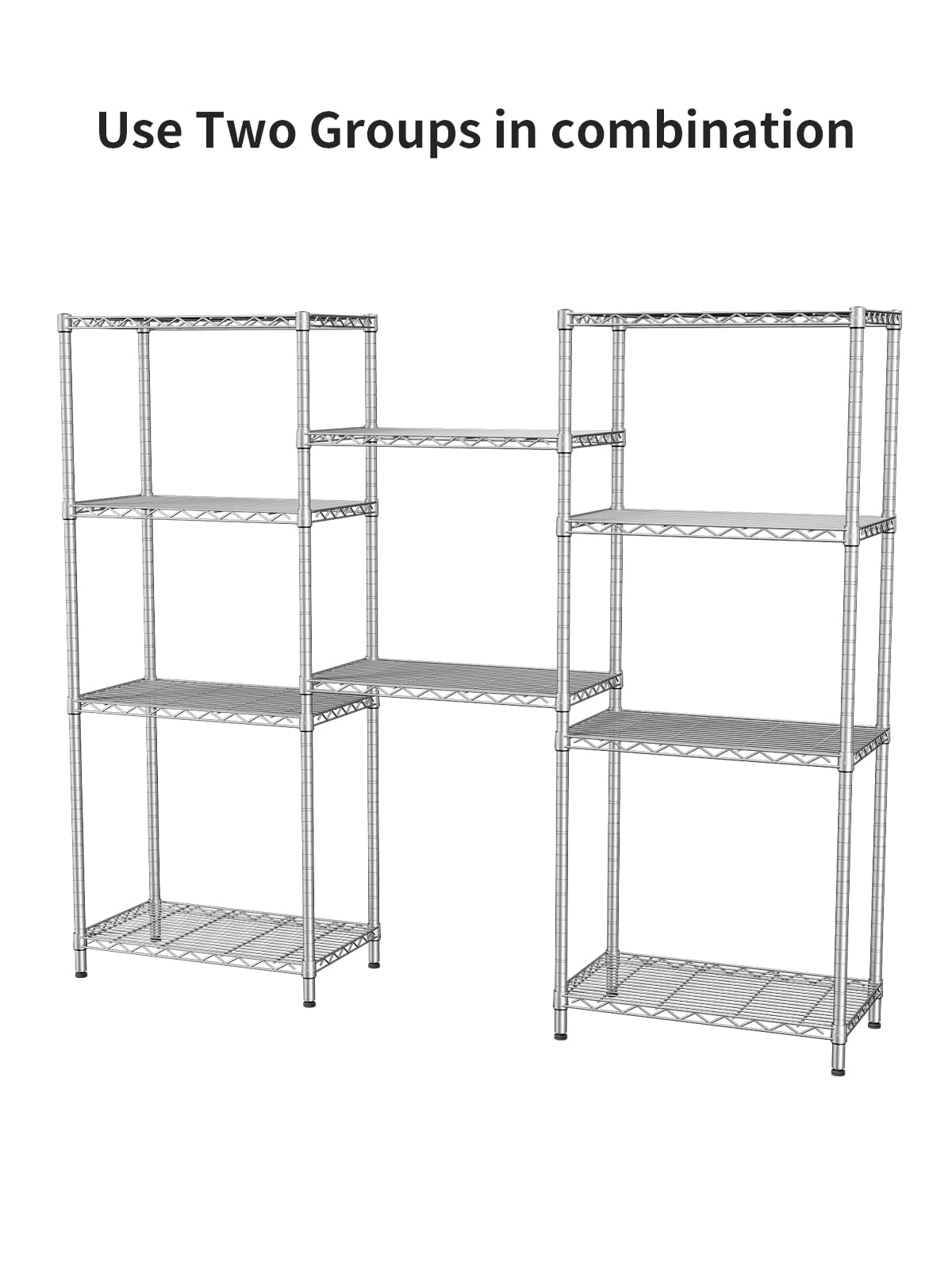 SINGAYE 5 Tier Adjustable Storage Shelf Metal Storage Rack Wire Shelving Unit Storage Shelves Metal 660Lbs Capacity 23.6" L x 14" W x 59.1" H for Pantry Closet Kitchen Laundry Silver