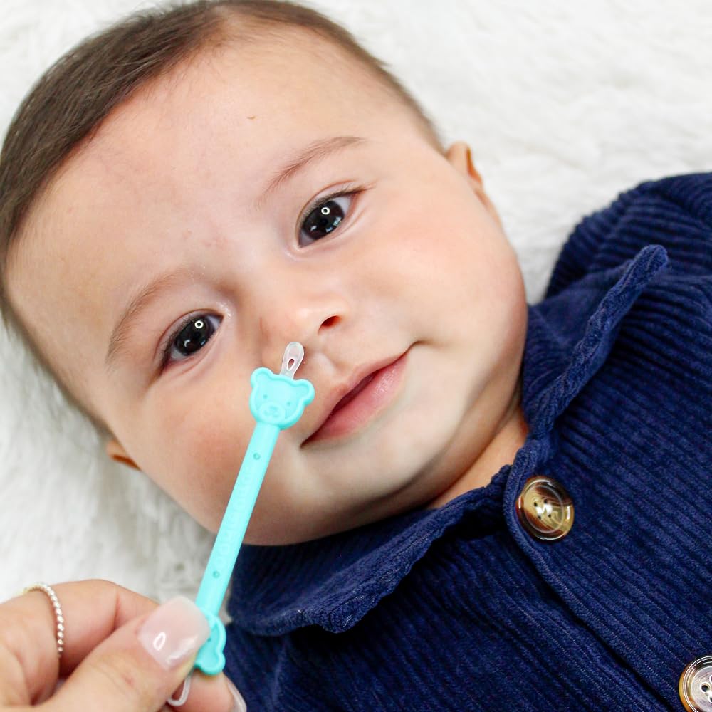 oogiebear - Nose and Ear Gadget. Safe, Easy Nasal Booger and Ear Wax Remover for Newborns, Infants and Toddlers. Dual Earwax and Snot Remover. Aspirator Alternative
