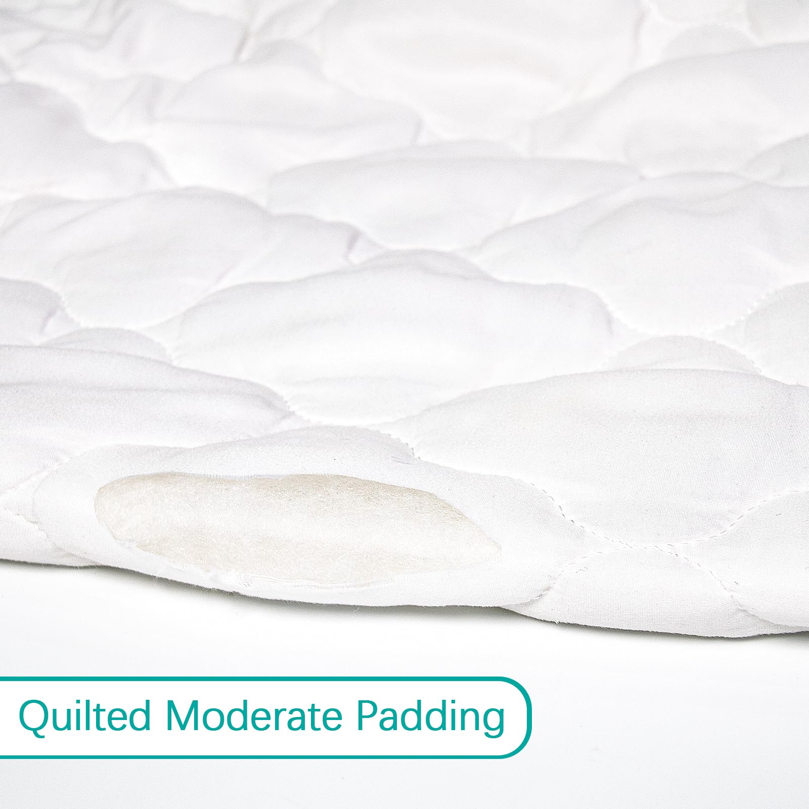 Crib Mattress Protector Waterproof & Noiseless Crib Mattress Pad Cover, Skin Friendly & Breathable & Machine Wash 100% Absorbent Crib Toddler Mattress Protector, (Quilted Improved Thickness)