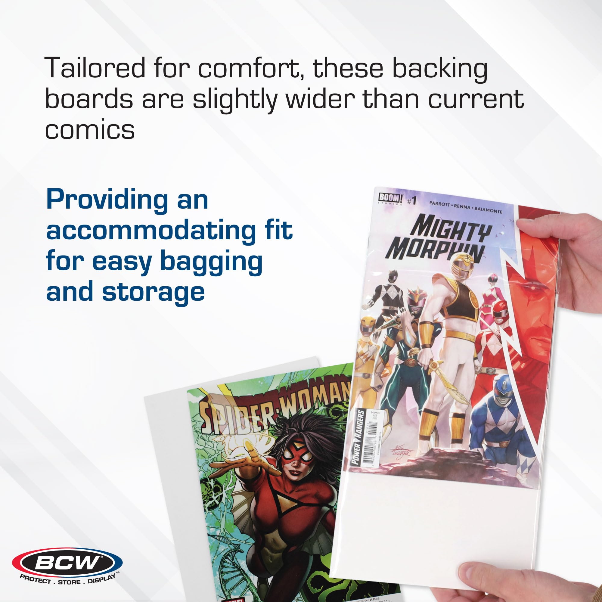 BCW Supplies - Current Size Comic Boards - White - BBCUR - (100 Boards)