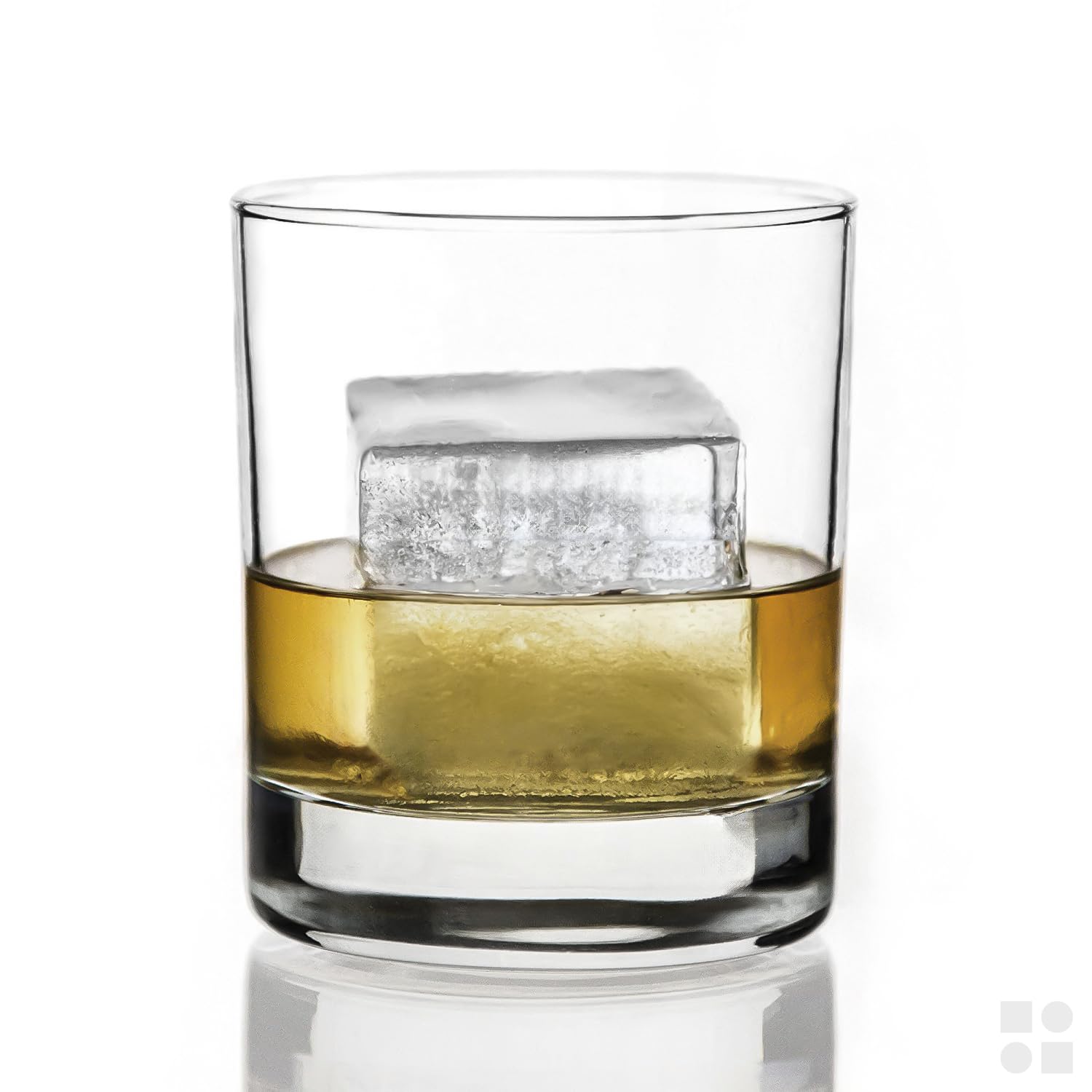 glacio Ice Cube Trays Silicone - Large Ice Tray Molds for making 8 Giant Ice Cubes for Whiskey - 2 Pack