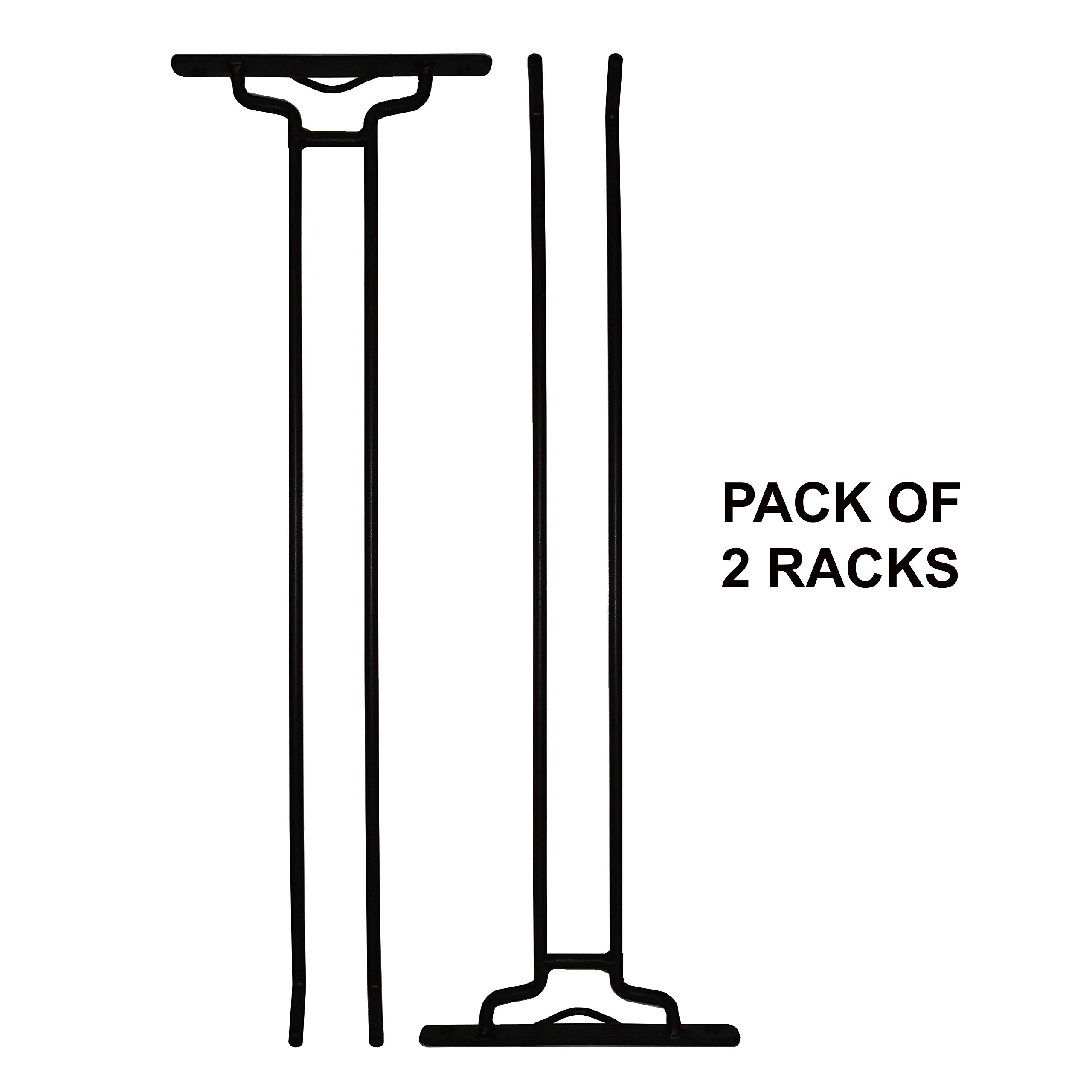 Stemware Wine Glass Rack Wall Mountable Heavy Duty Thick Wrought Exquisite bronze black powder coating 2 Rows 10.2 Inch Deep,Metal Storage Hanger for Kitchen or Bar