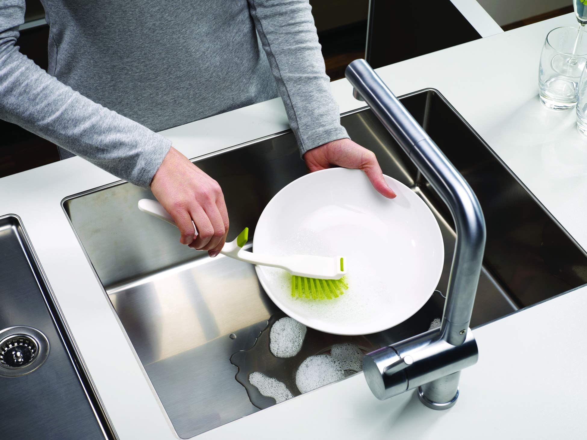 Joseph Joseph 85026 Edge Dish Brush with Integrated Sink Rest, Gray