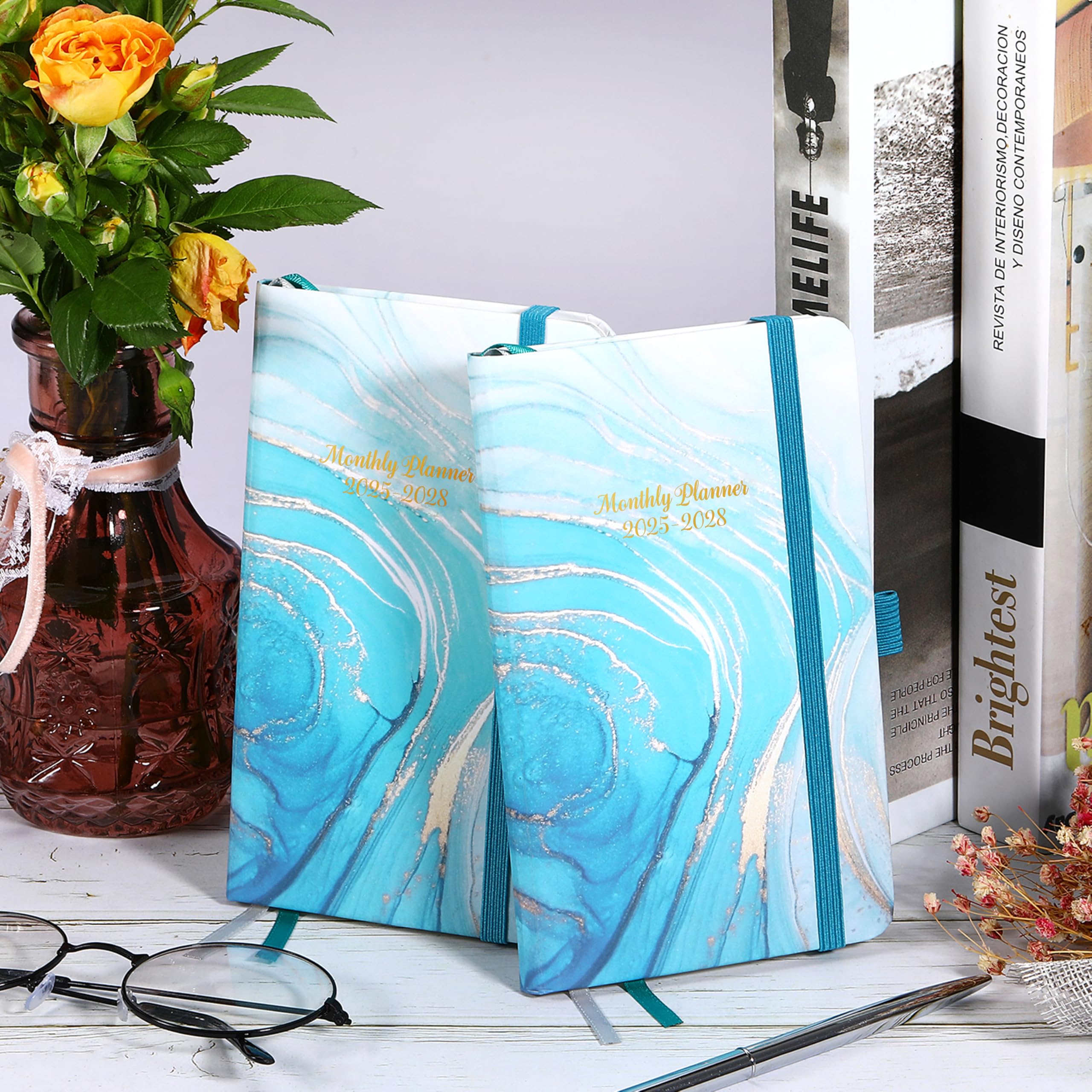 2023-2026 Pocket Planner/Calendar - Jul 2023 - Jun 2026, 3 Year Monthly Planner 2023-2026, 6.3" × 3.8" Calendar Planner, 61 Note Page, 2 Bookmarks, Pen Loop, Inner Pocket, Perfect Organizer for Purse