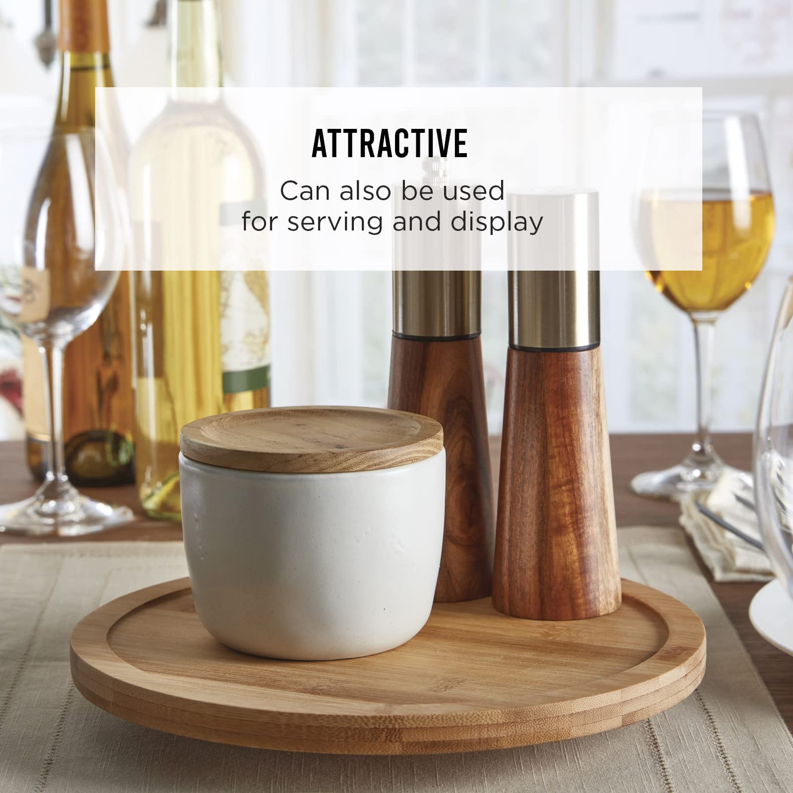 Copco Bamboo Wood Lazy Susan, 10-Inch