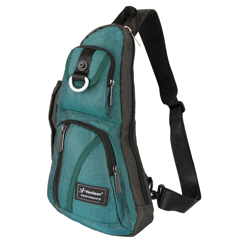 Vanlison Sling Bag, Chest Bag, Sling Backpack Shoulder Bag For Men Women Black