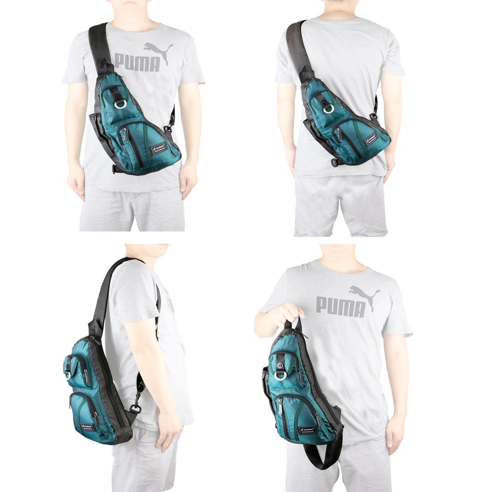 Vanlison Sling Bag, Chest Bag, Sling Backpack Shoulder Bag For Men Women Black