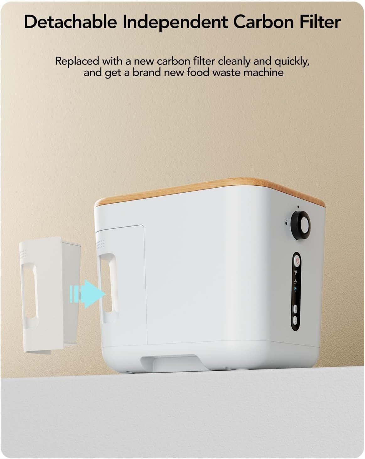 iDOO Smart Kitchen Composter, Electric Food Compost Bin, Indoor Countertop Food Cycler, Home Automated Composting Machine, Odorless and Compact Mixer Grinder, 3L Capacity Turn Waste to Compost