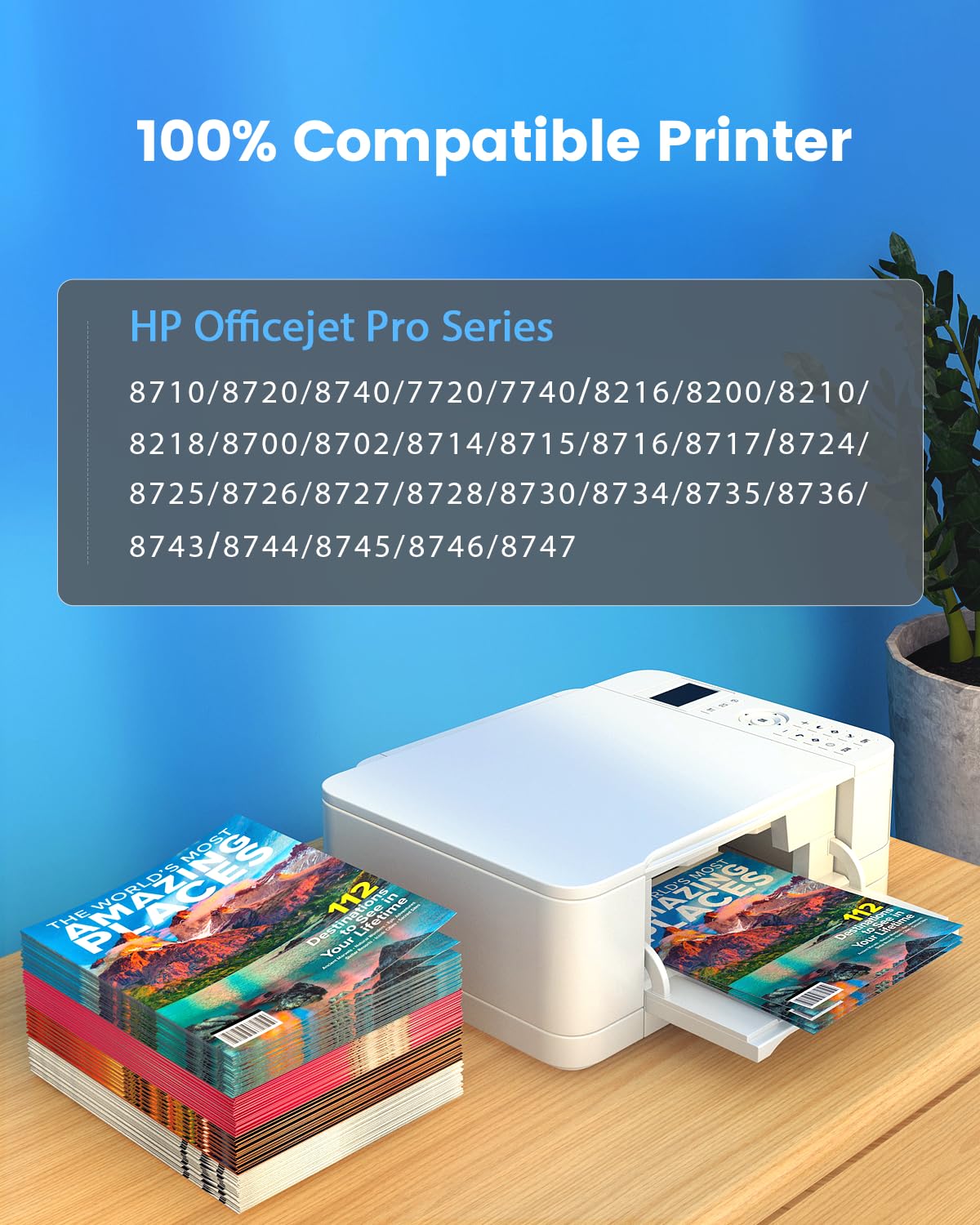 PACITEK Compatible 952XL Ink Cartridge use with HP Officejet Pro 7740 Printer 8710 8715 8725 8720 8715 Printers Ink Cartridges